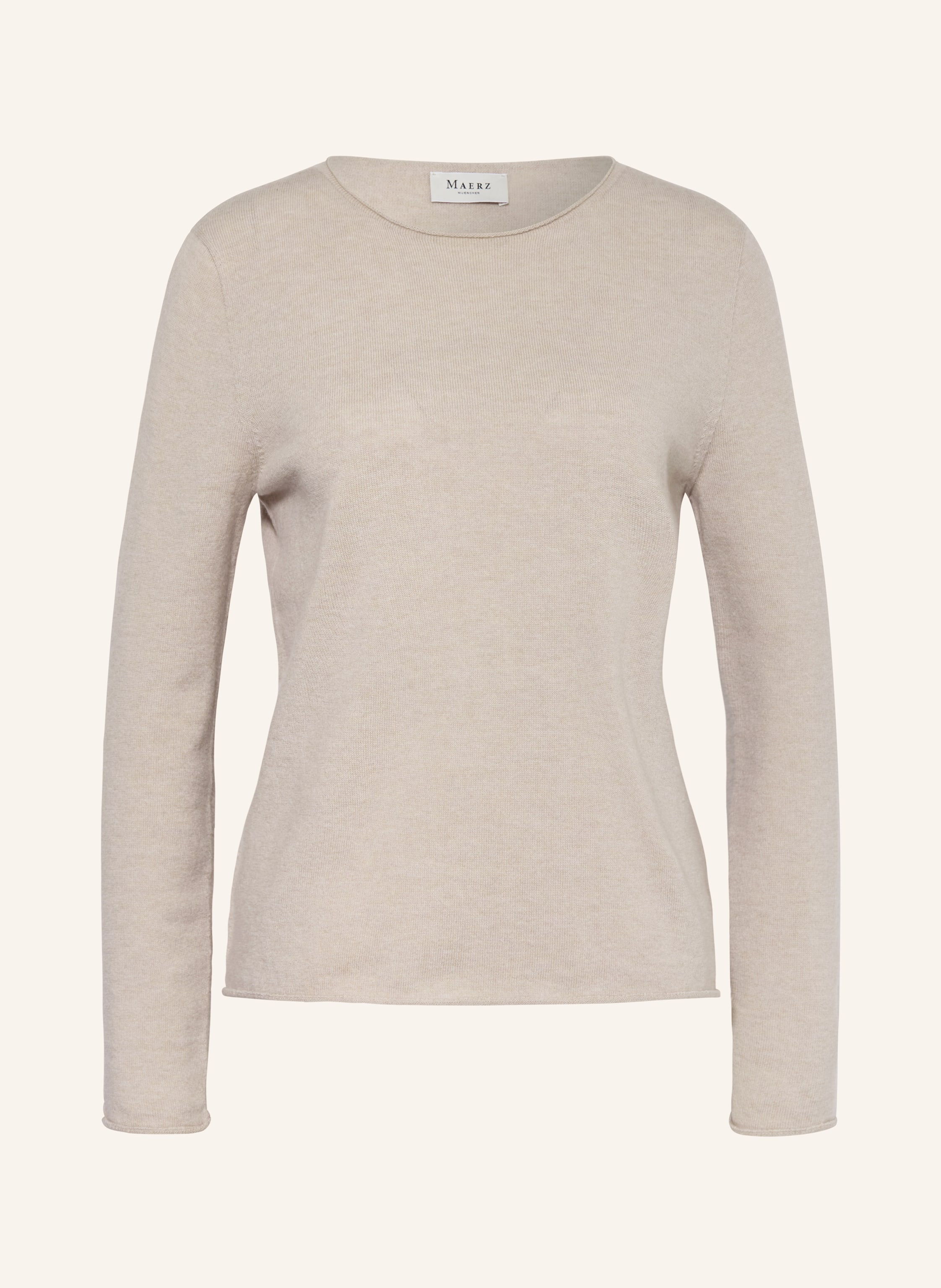 MAERZ MUENCHEN Pullover aus Merinowolle in hellbraun