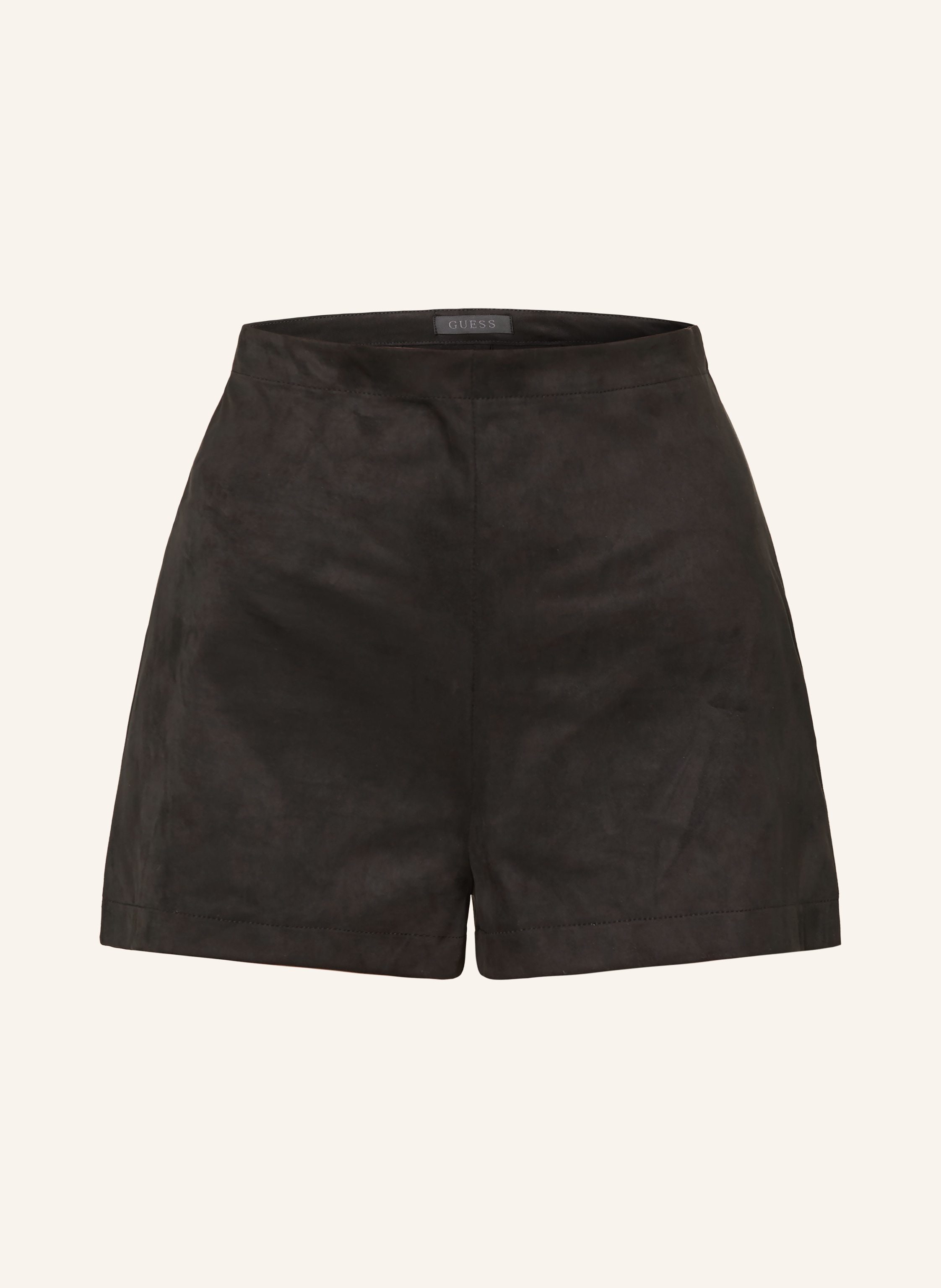 GUESS Shorts ERIN in Lederoptik in schwarz