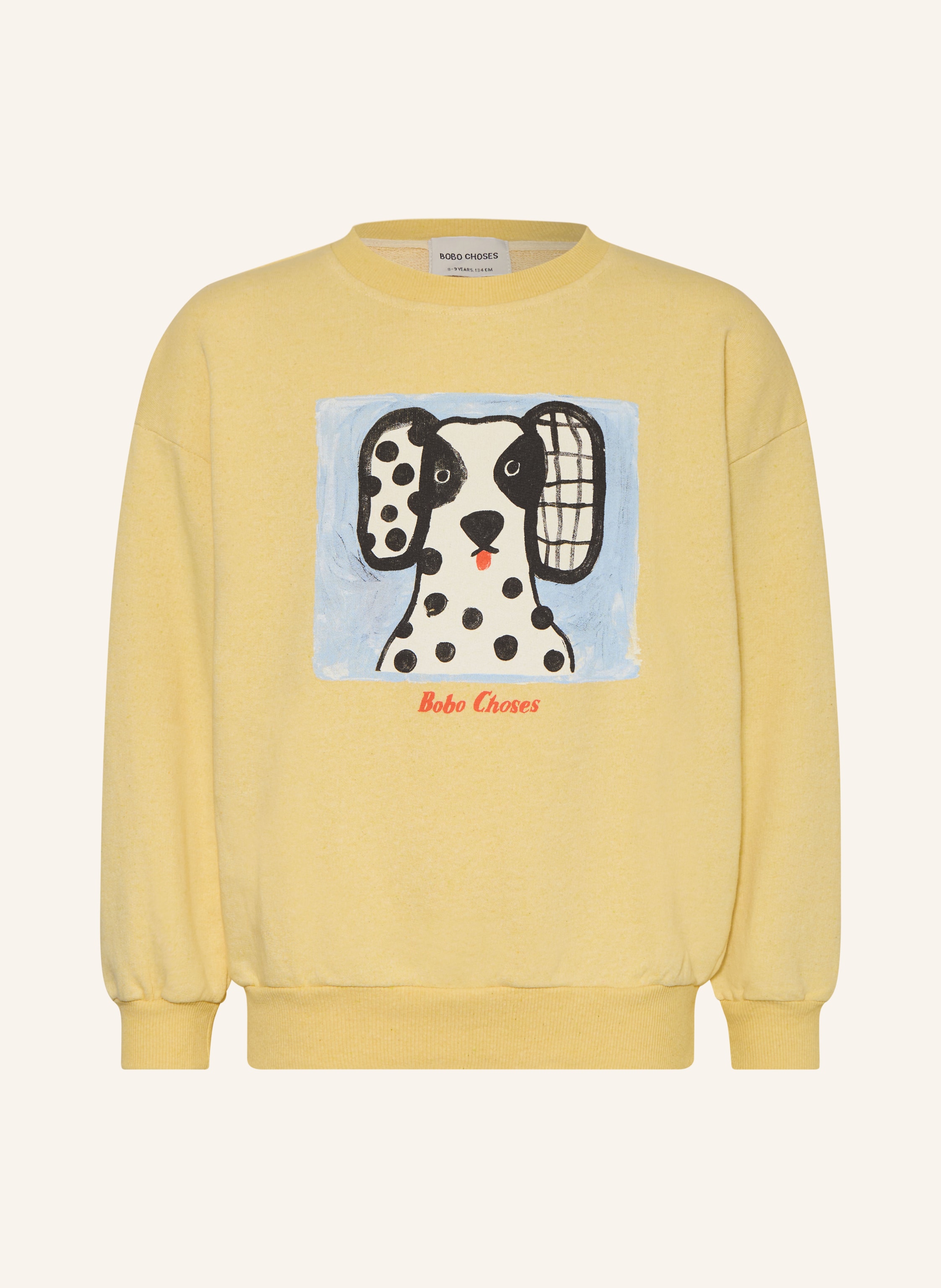 BOBO CHOSES Sweatshirt VAN DOG KIDS in hellgelb
