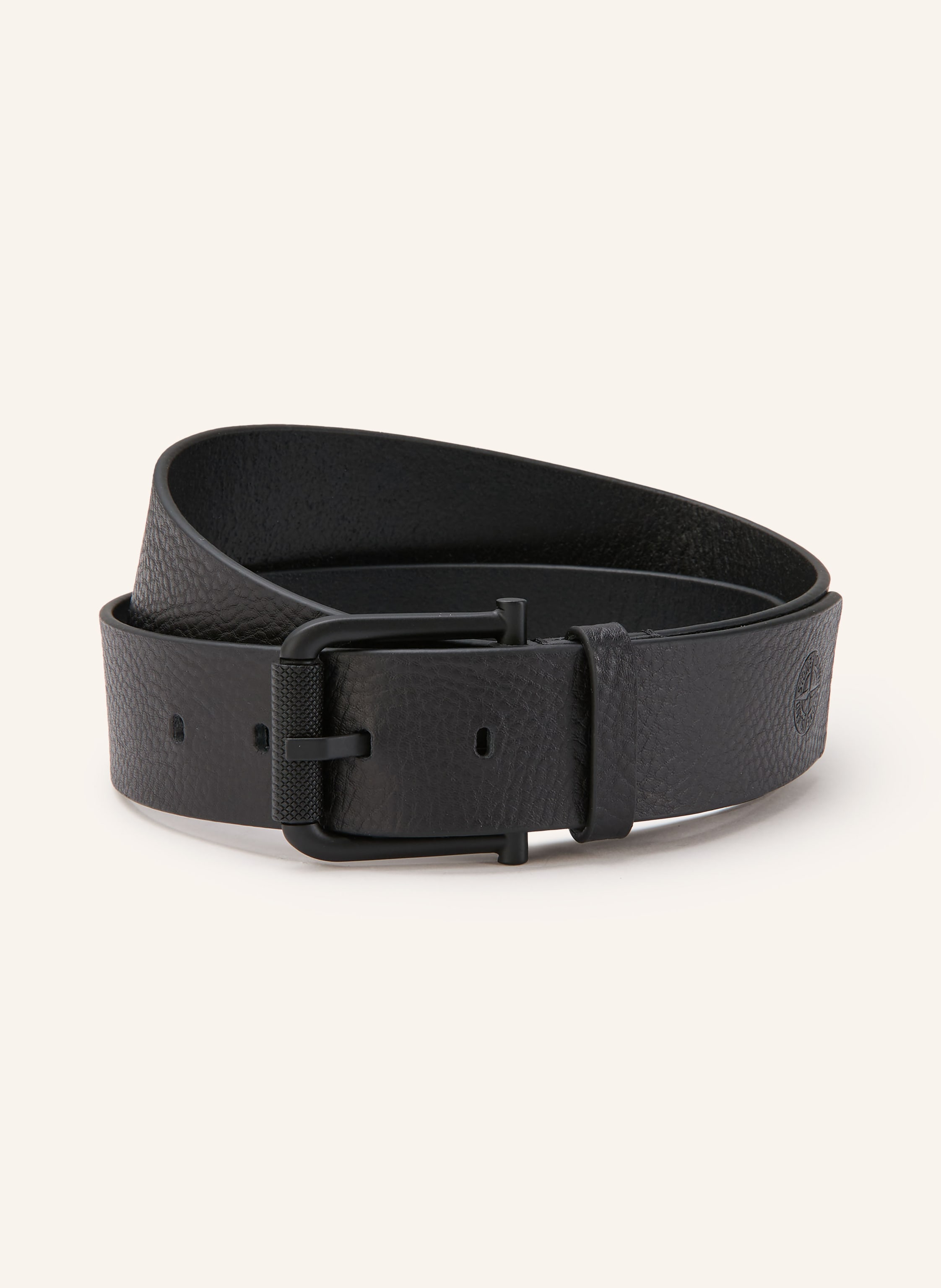 STONE ISLAND Ledergürtel in schwarz