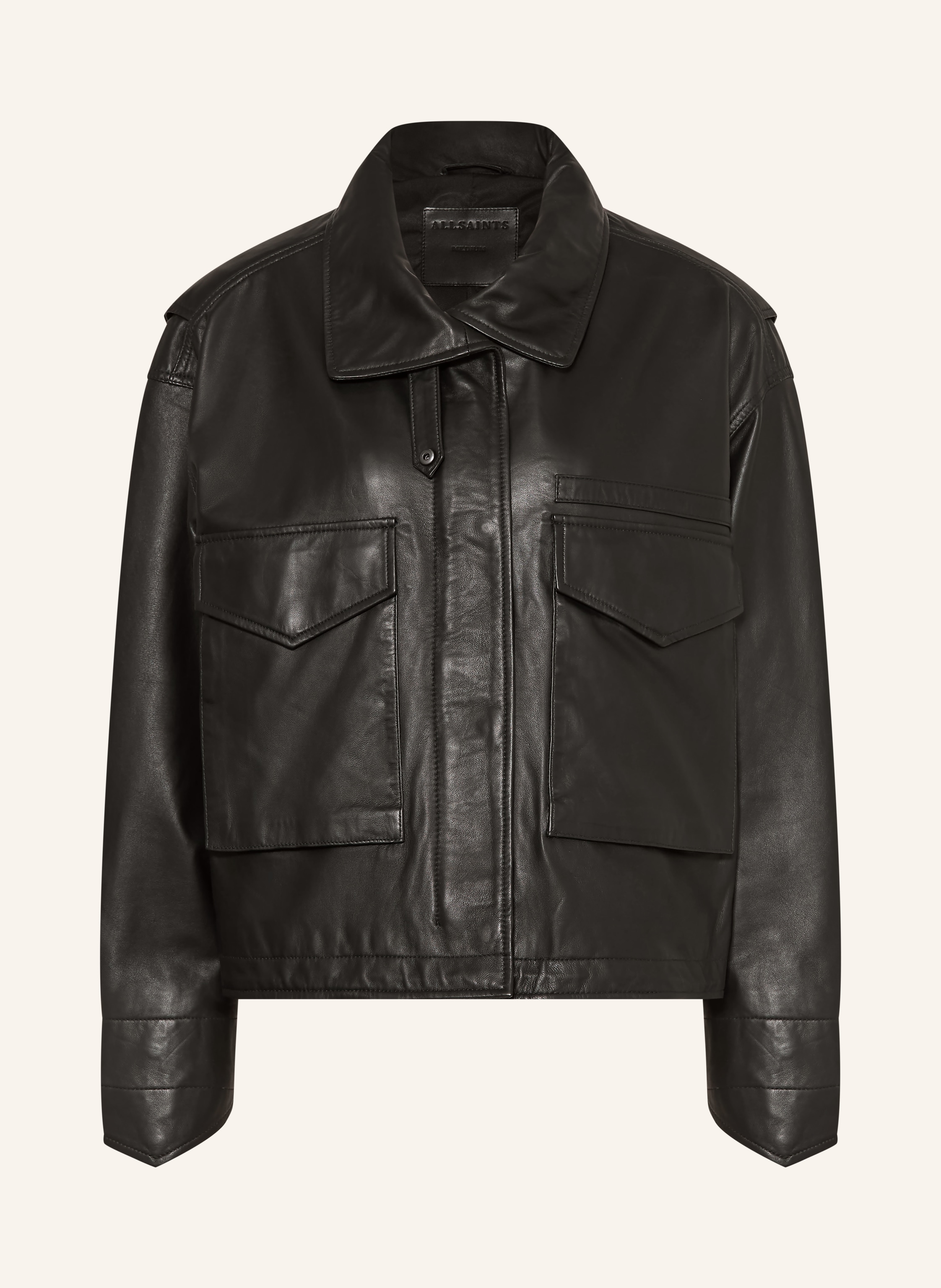 ALLSAINTS Lederjacke CLAY in schwarz