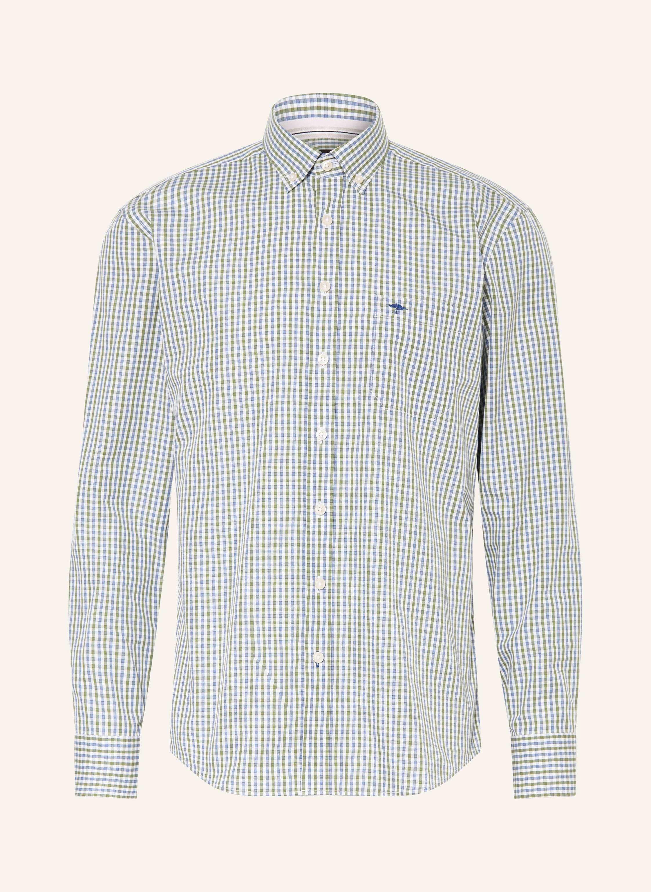 FYNCH-HATTON Hemd Regular Fit in grün / blau / weiss