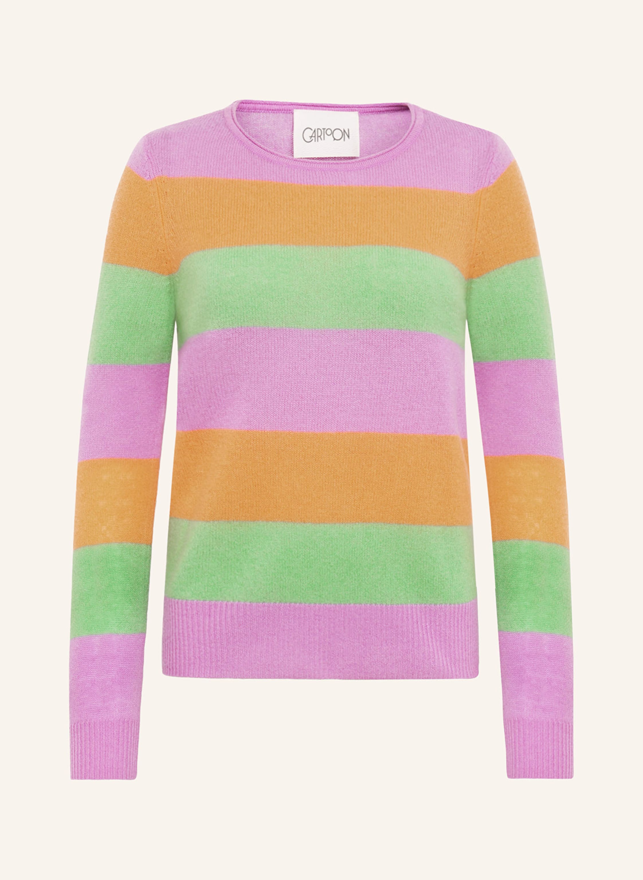 CARTOON Cashmere-Pullover in lila / orange / grün