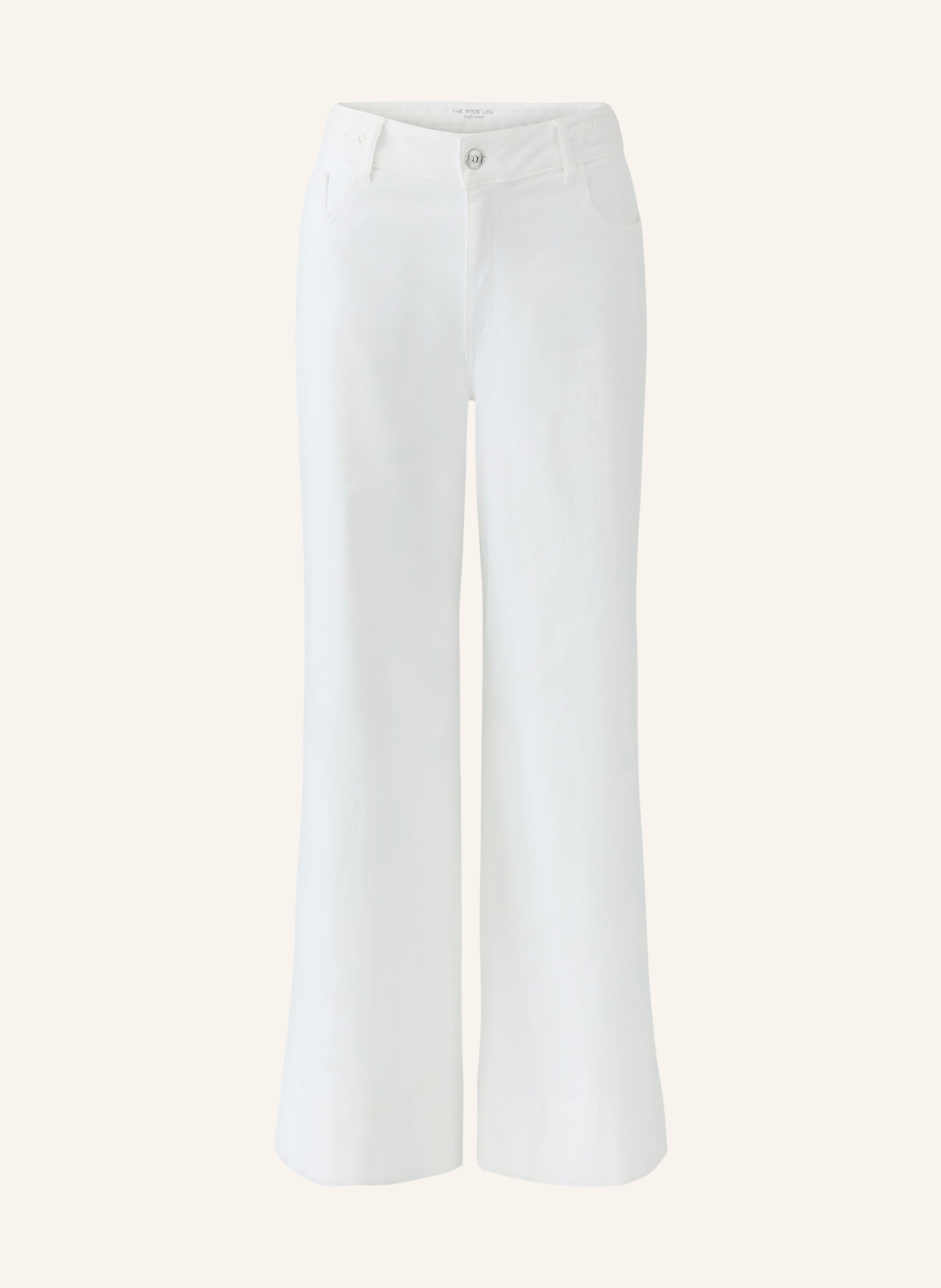 oui Jeans med brede ben i 1002 optic white
