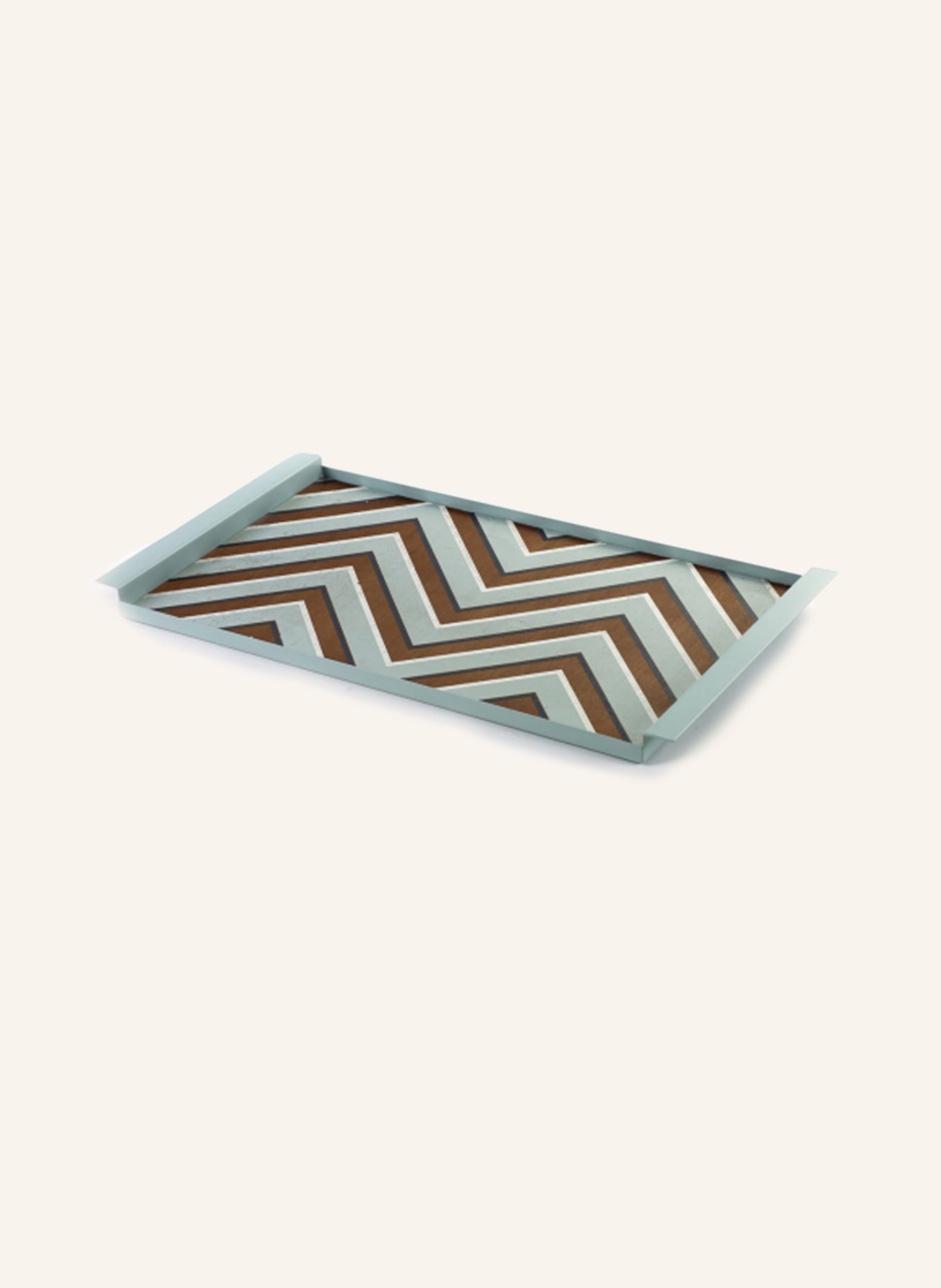 SERAX Tray GRINT in mint/ brown