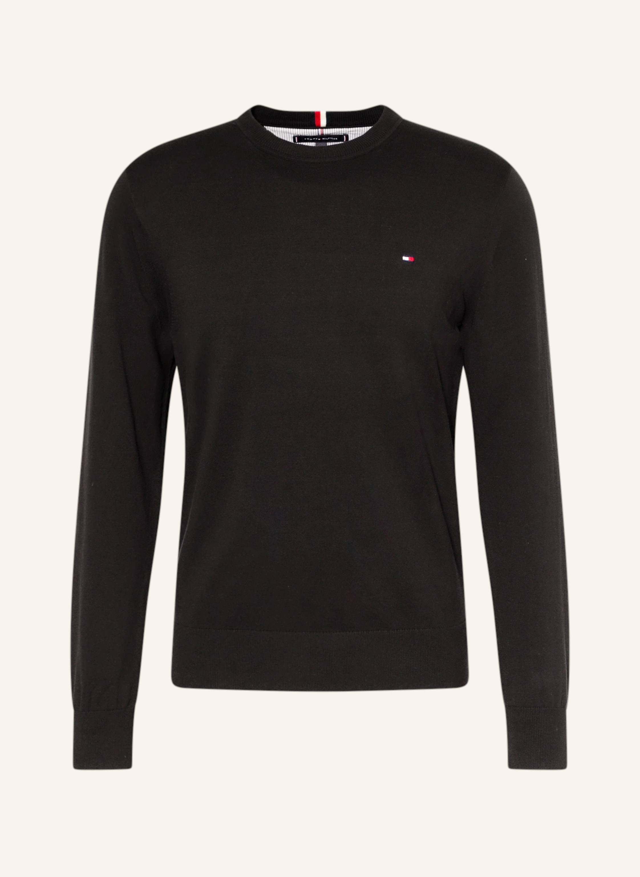 TOMMY HILFIGER Pullover in schwarz