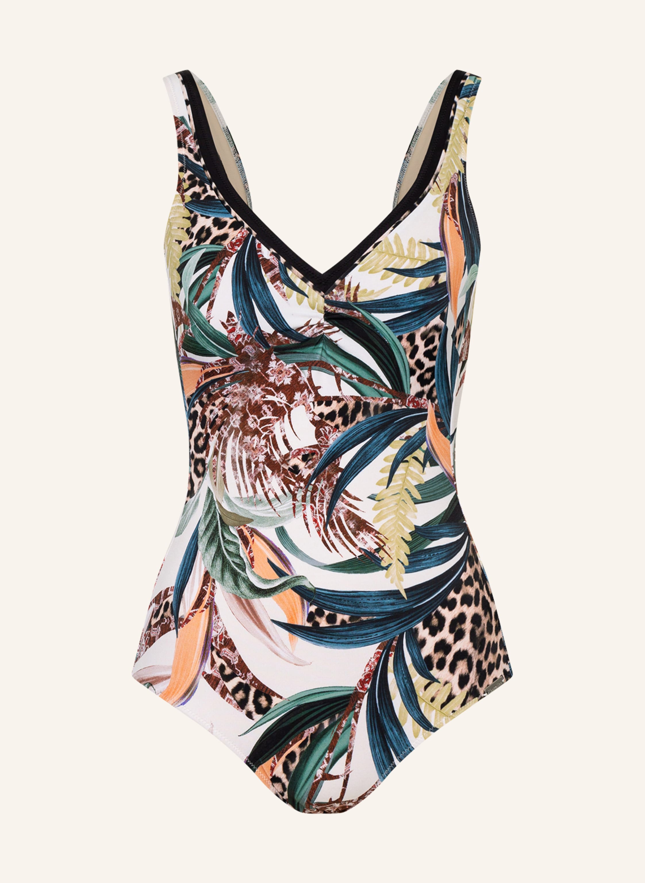 Charmline Strój kąpielowy modelujący WILD SWING kolor biały/ brązowy/ zielony