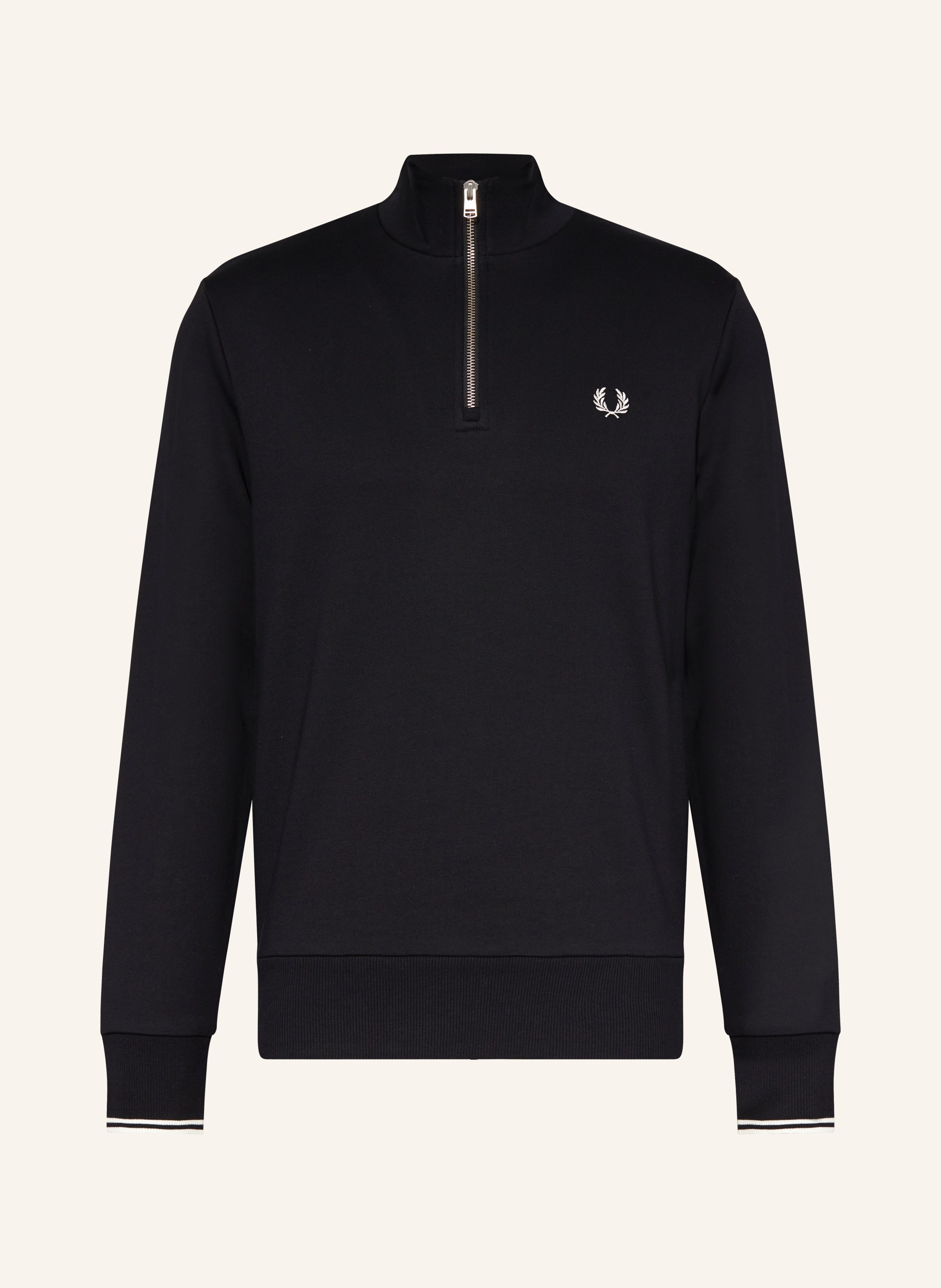 FRED PERRY Sweat-Troyer in schwarz