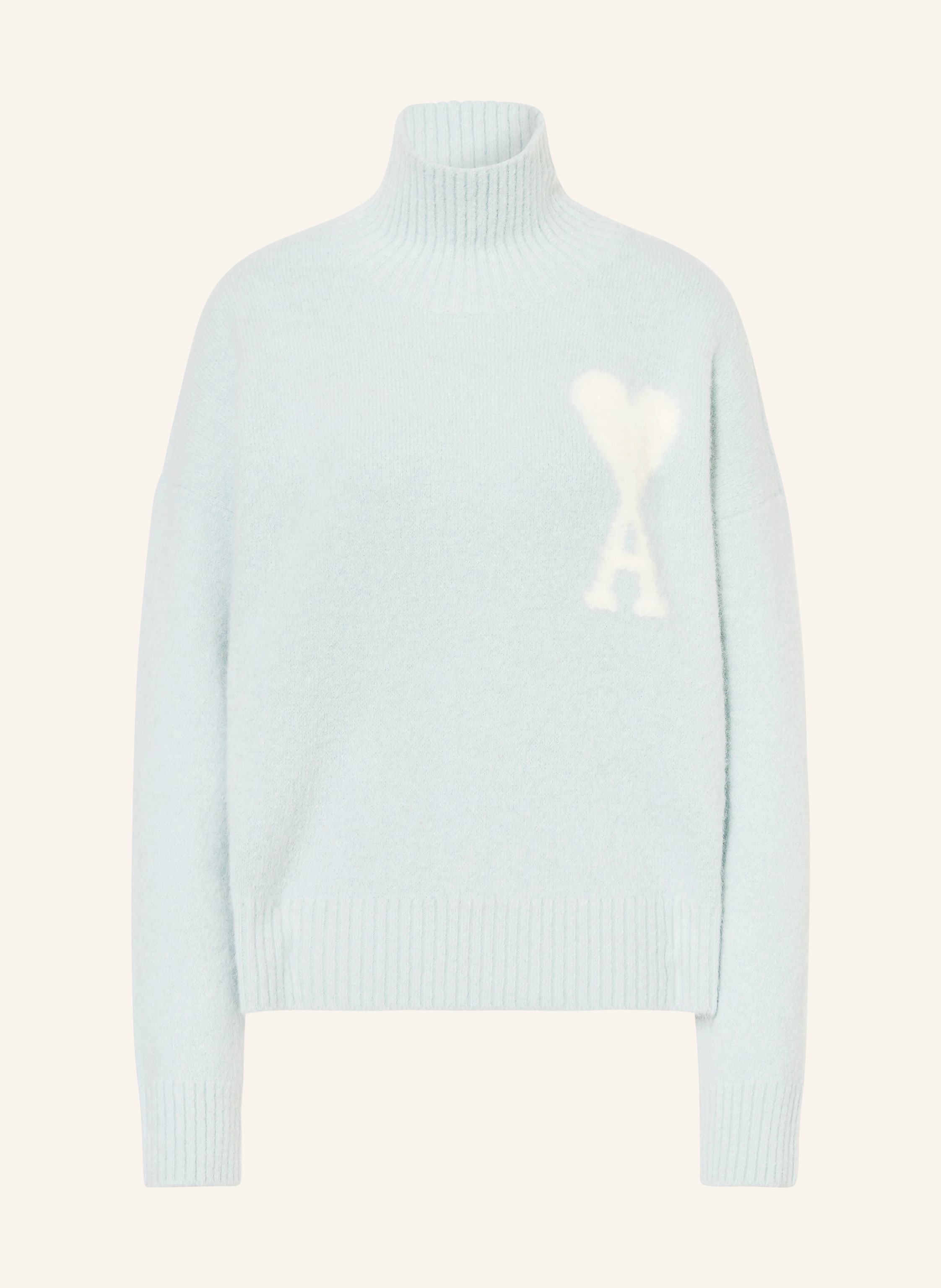 AMI PARIS Alpaka-Pullover in hellblau