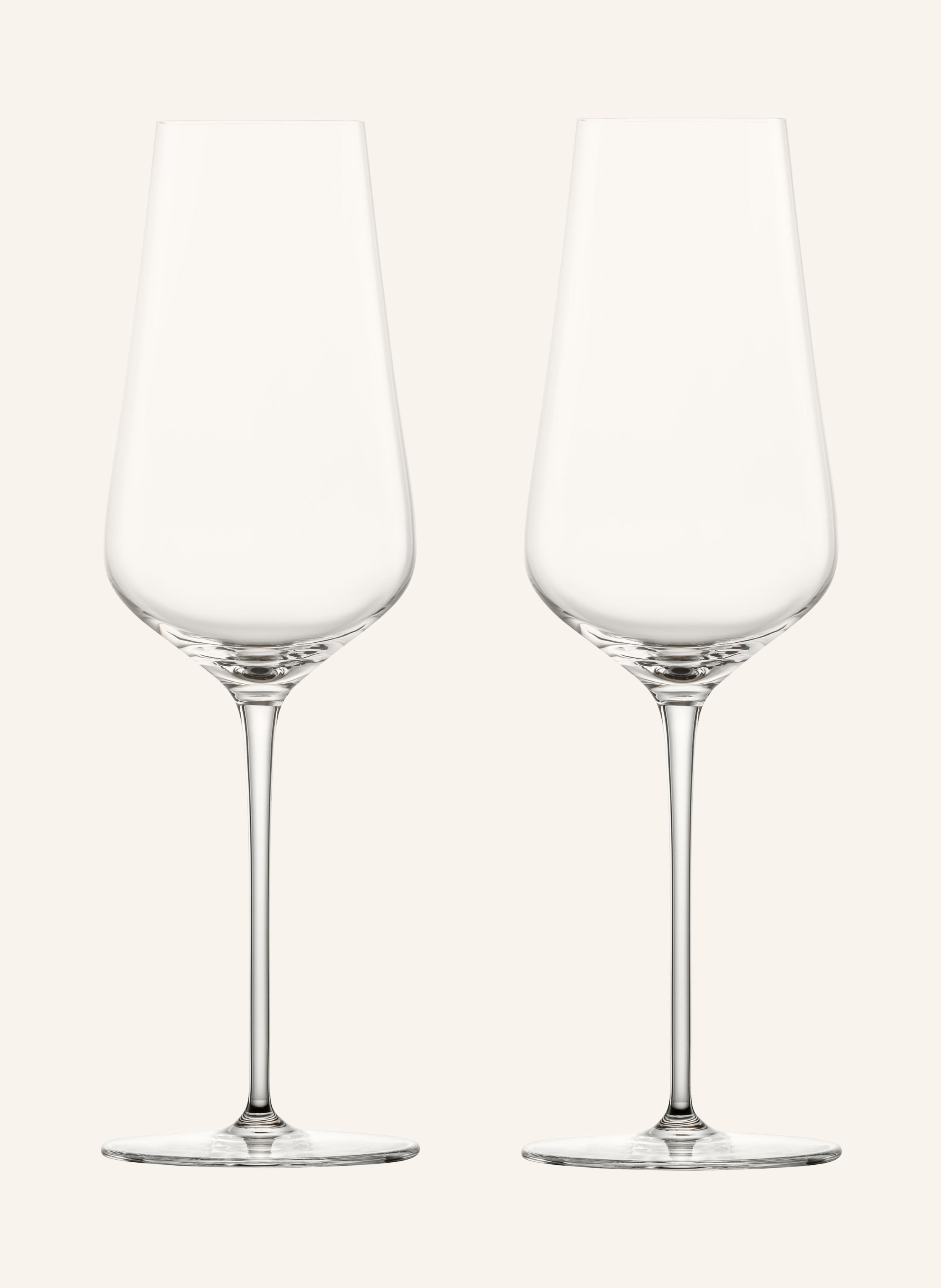 ZWIESEL GLAS 2er-Set Sekt- und Champagnergläser DUO in weiss