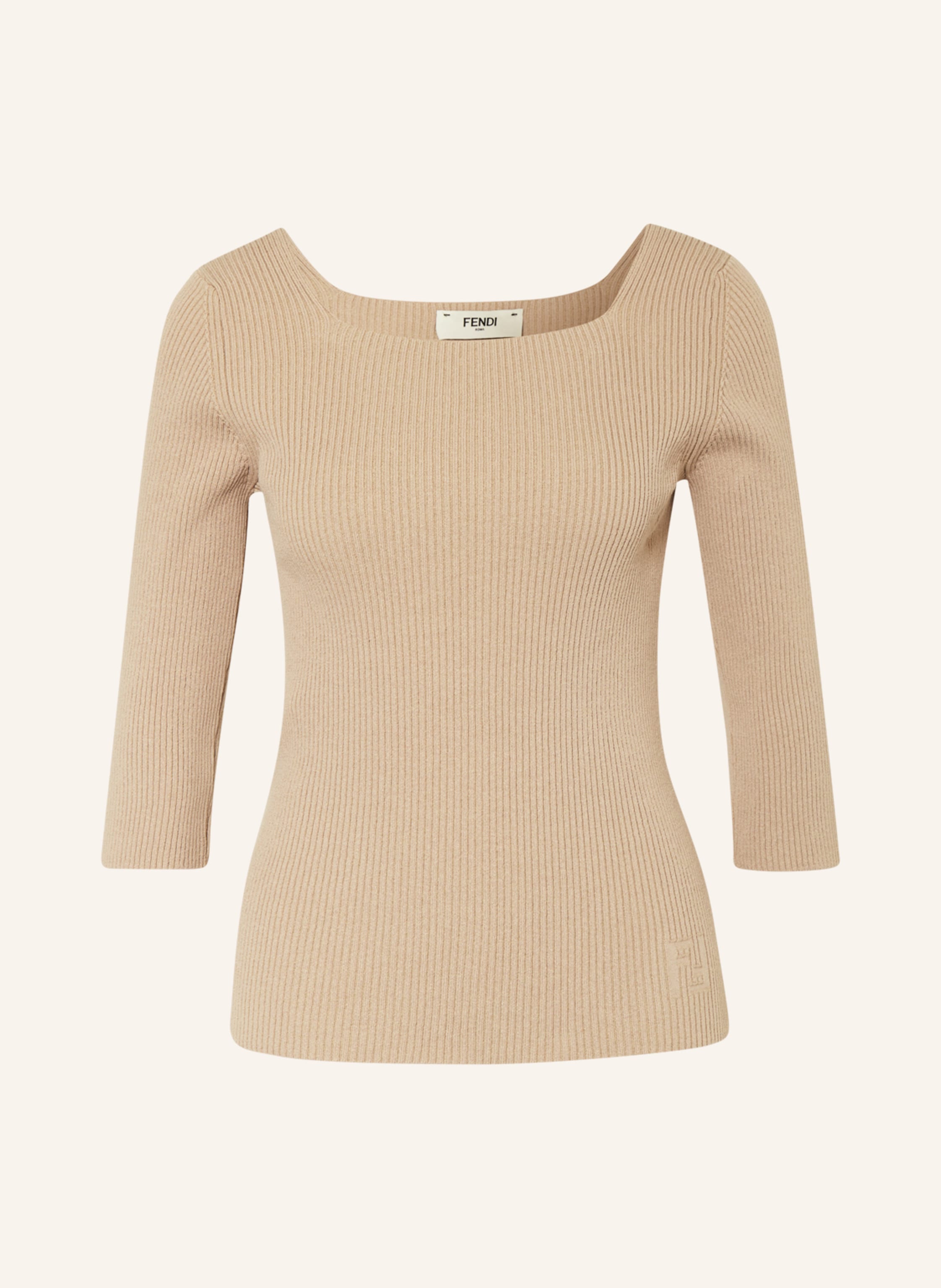 FENDI Pullover mit 3/4-Arm in beige