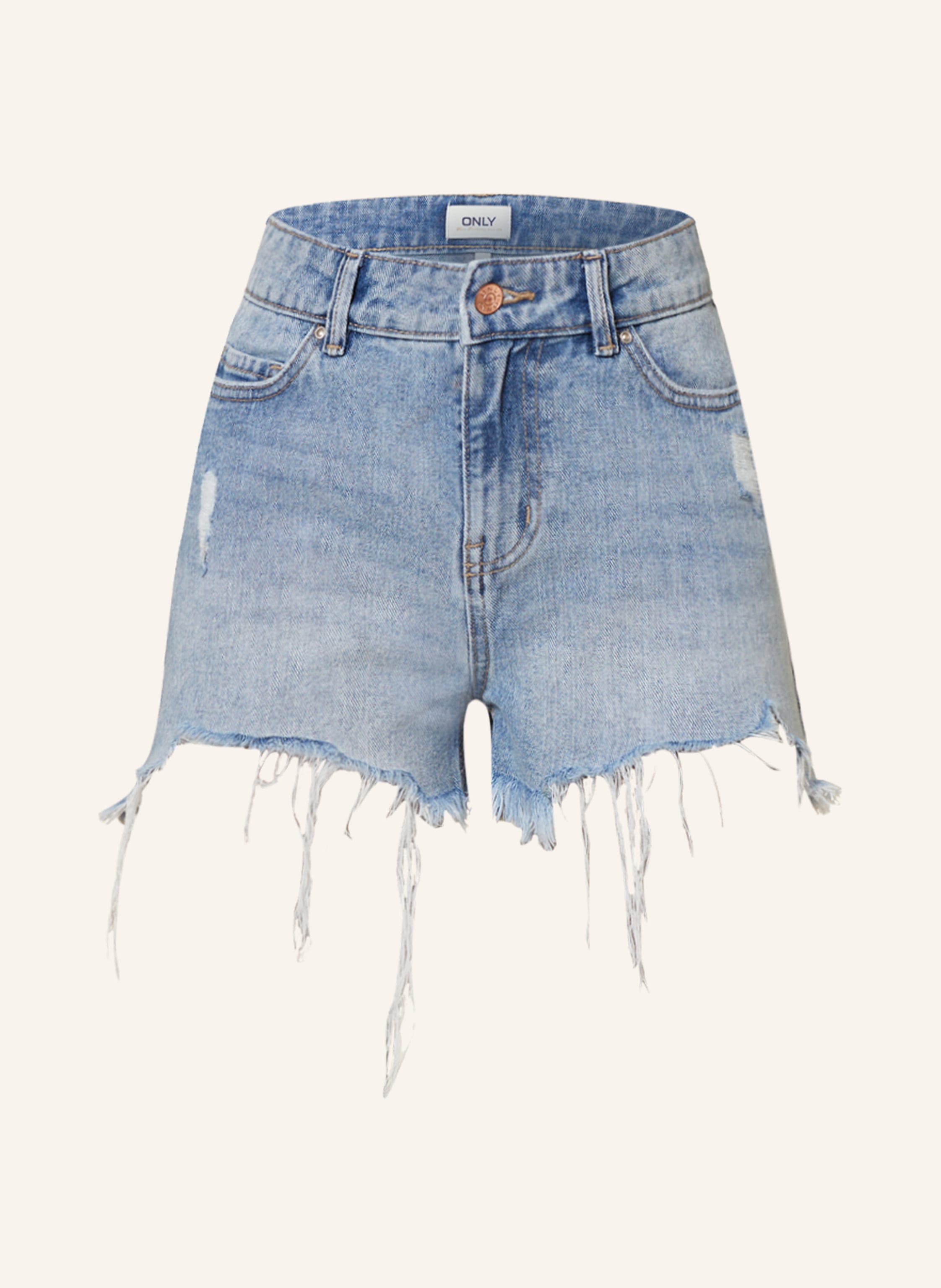 ONLY Denim shorts in light blue denim