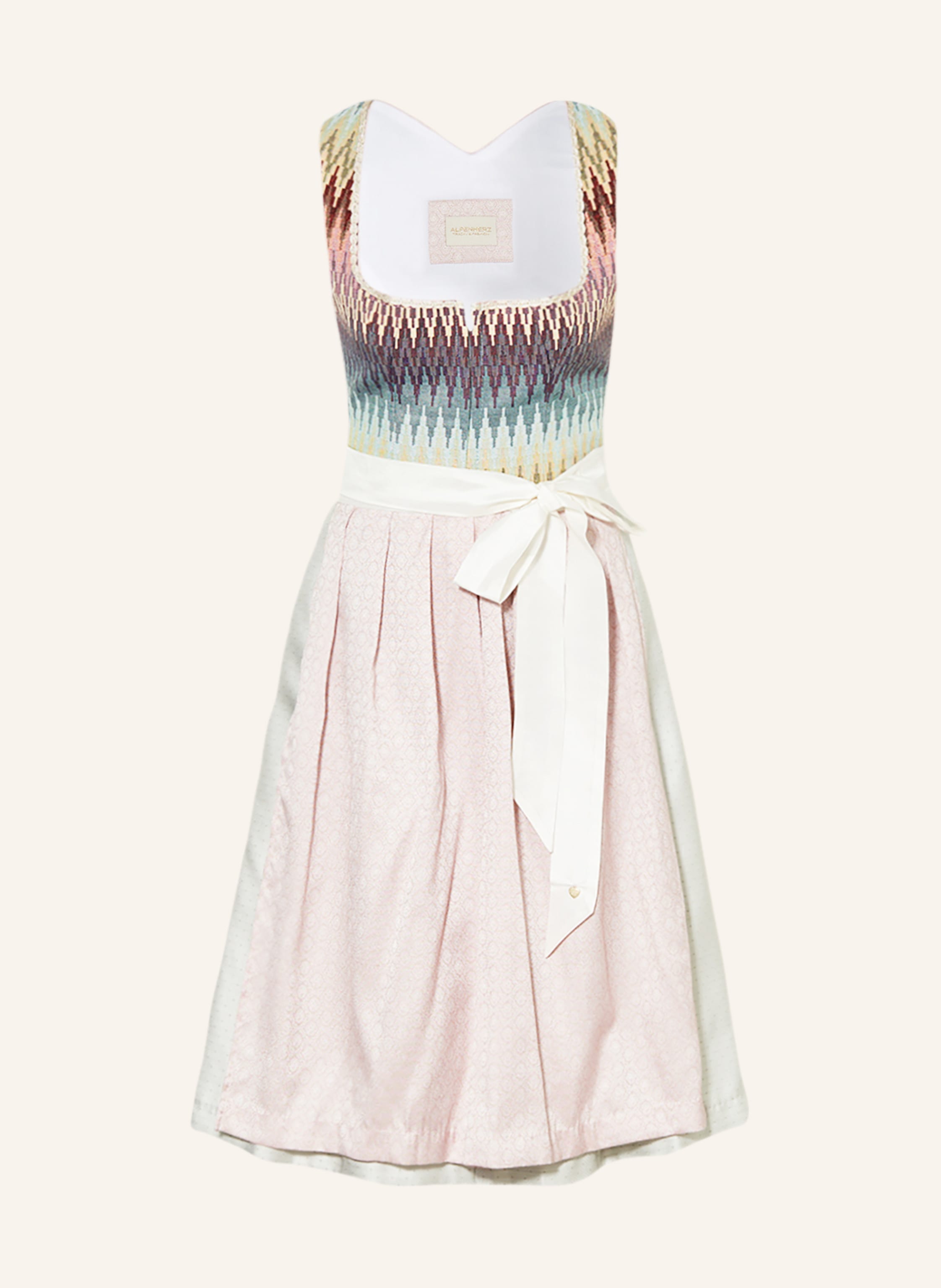 AlpenHERZ Dirndl FILIPA in rosa/ blau/ gelb