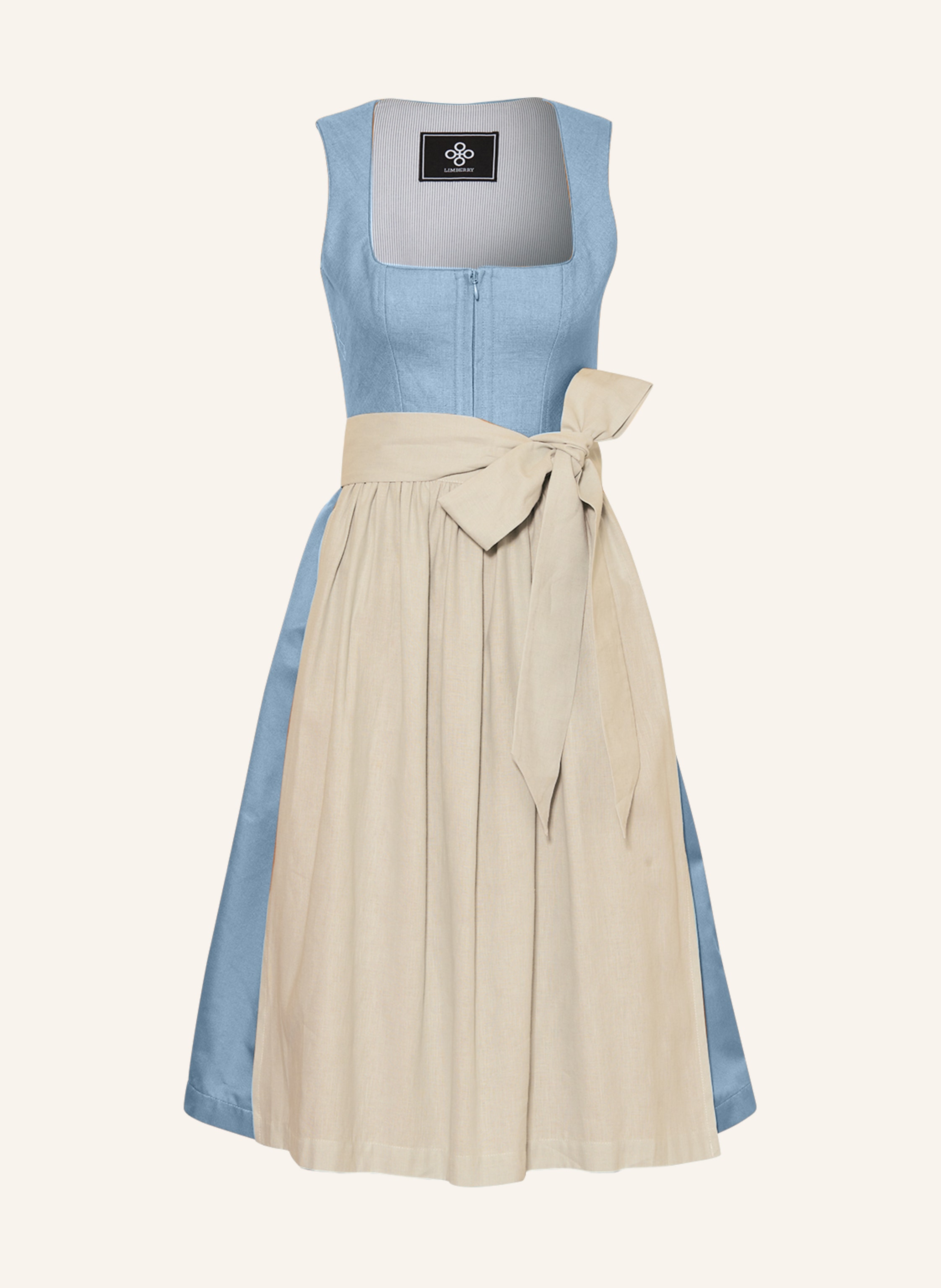 LIMBERRY Dirndl BEVERLEY in dark orange/ light blue/ beige