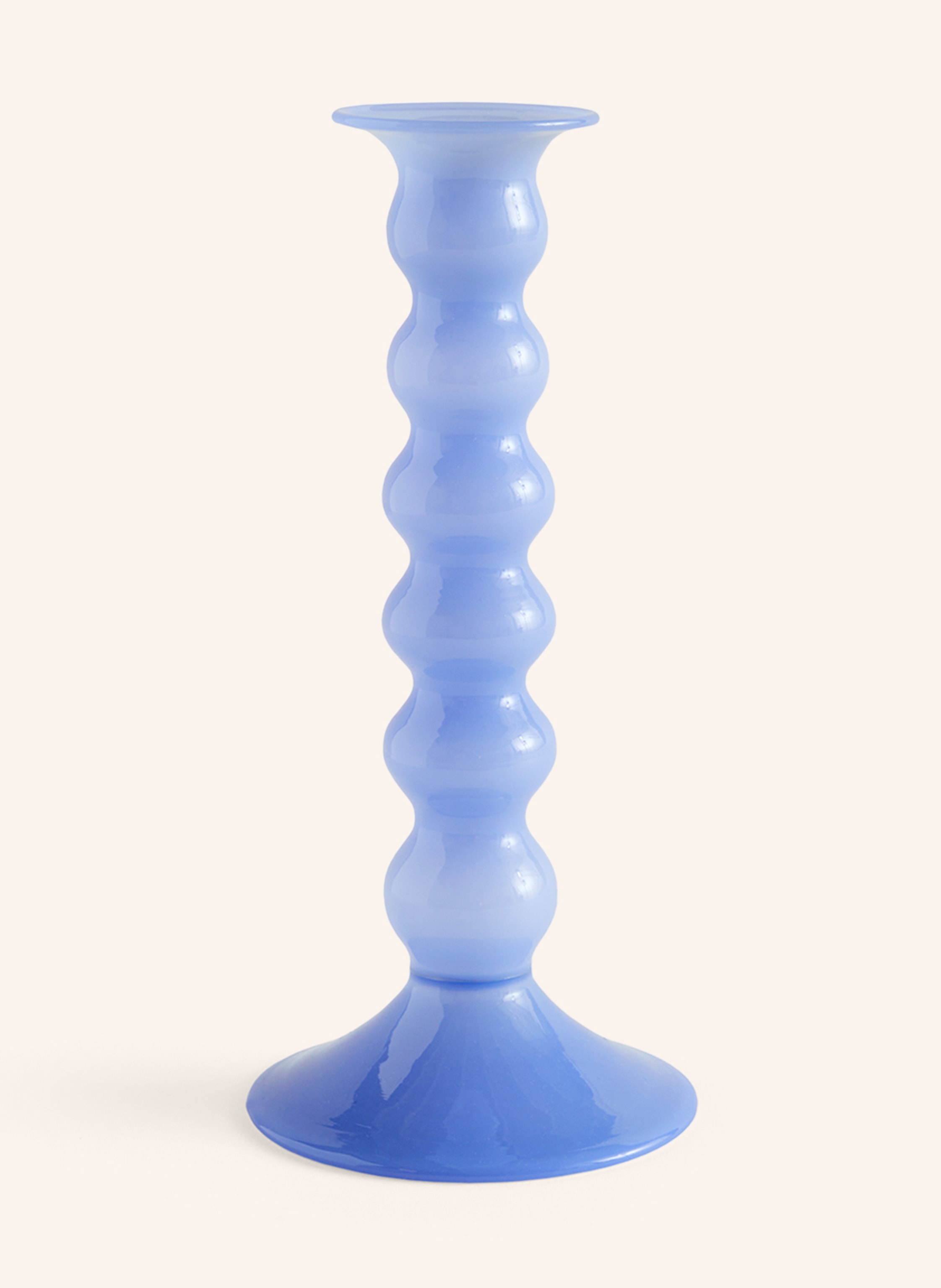 HAY Kerzenhalter WAVY LARGE Höhe: 21 cm in hellblau
