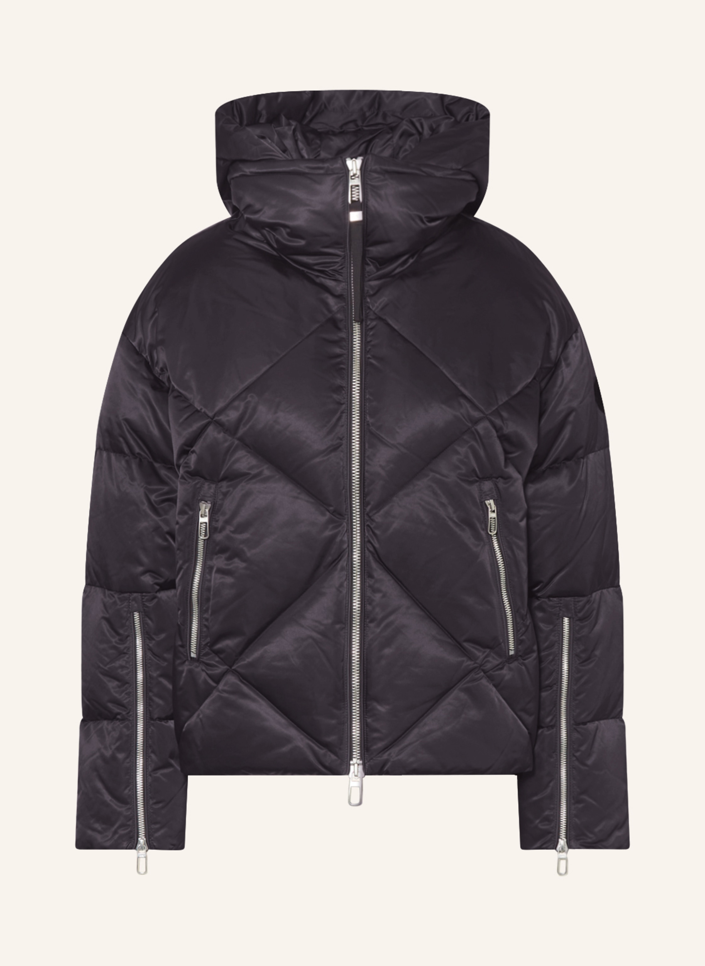 DUNO Down jacket AIRA with detachable hood in dark blue