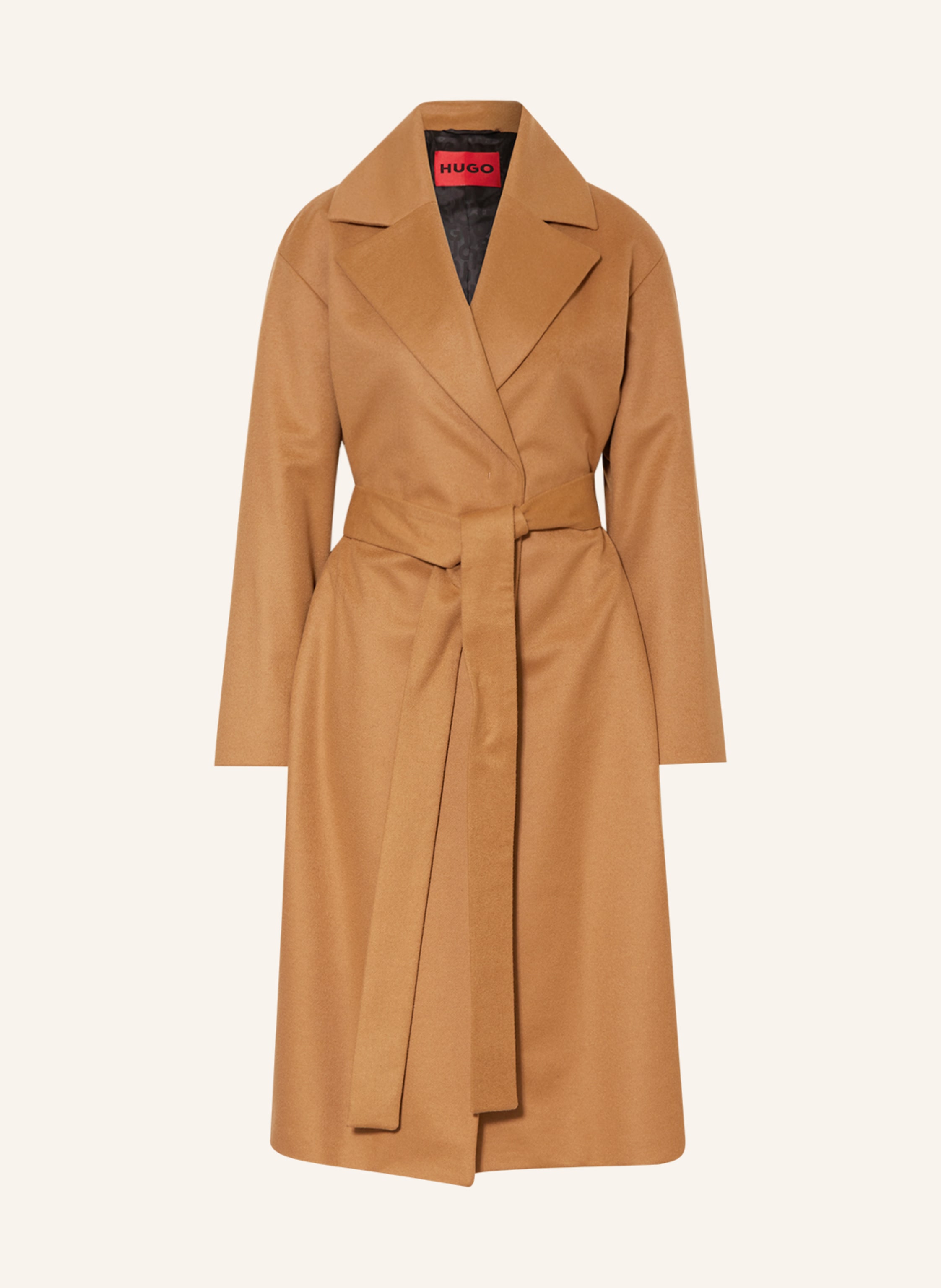 HUGO Coat MABELLINA in cognac