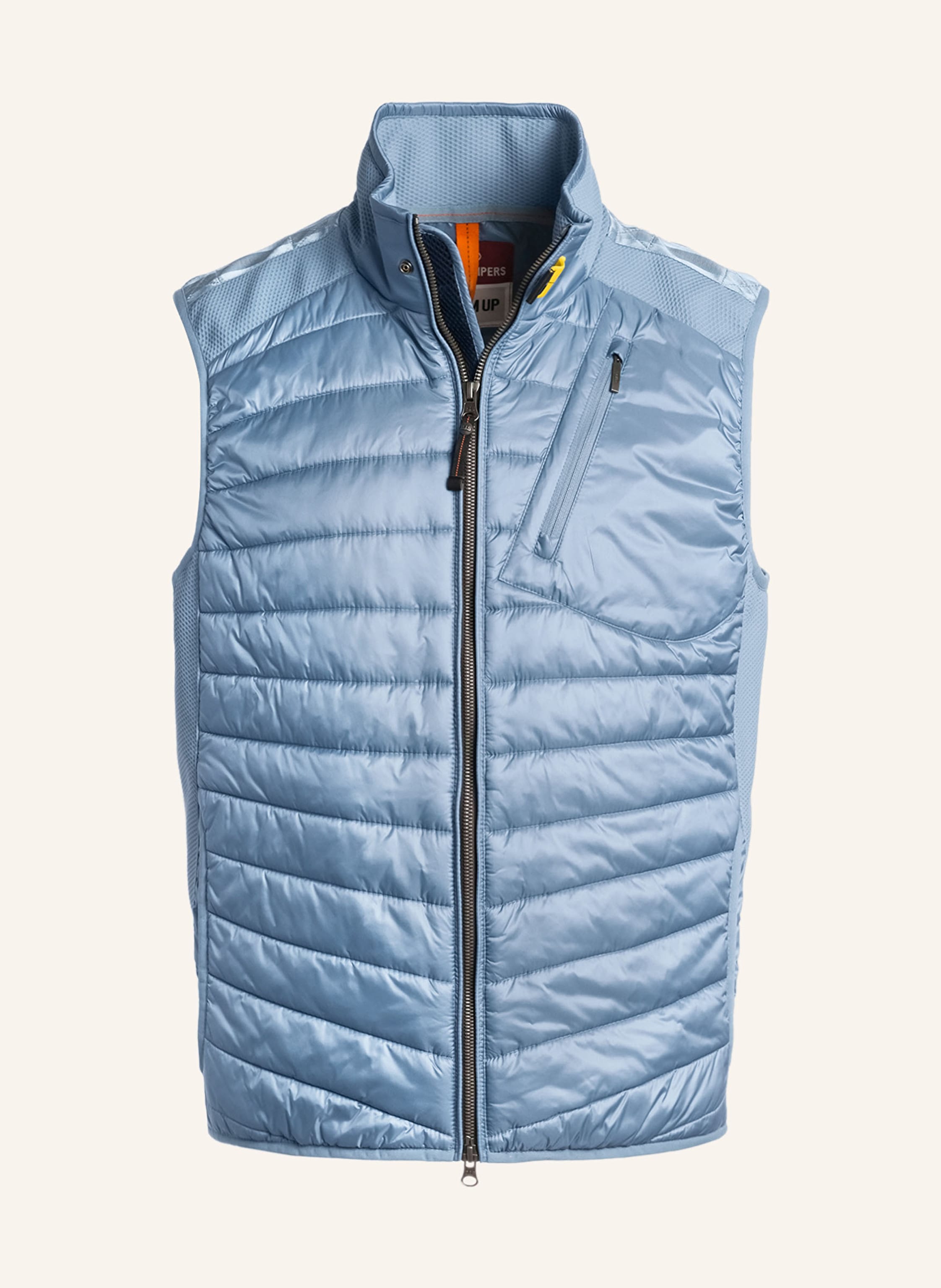 PARAJUMPERS Quilted vest ZAVIER in blue gray