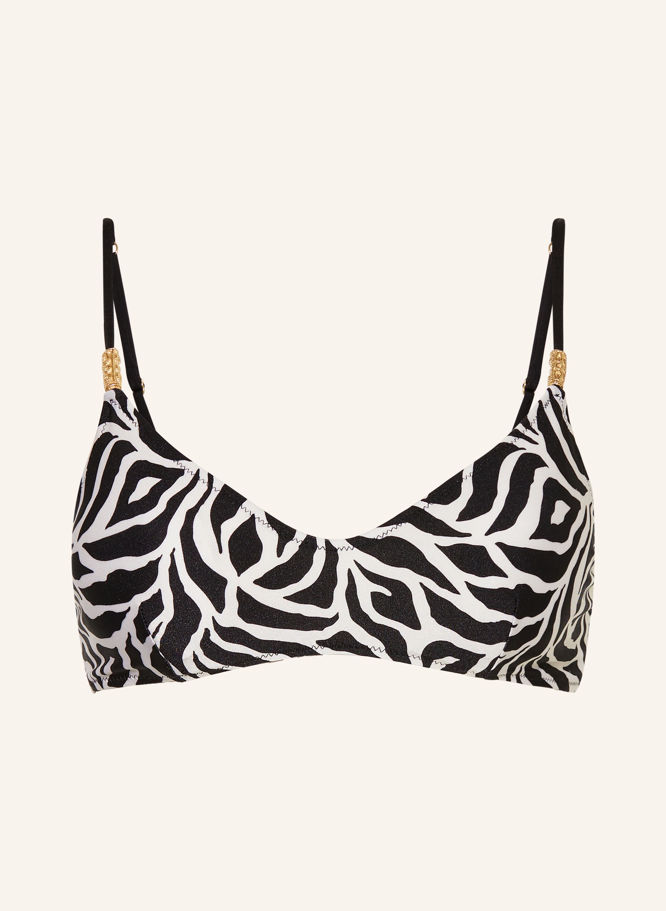 BANANA MOON COUTURE Bralette-Bikini-Top ZEBRAS PLAGO in creme / schwarz