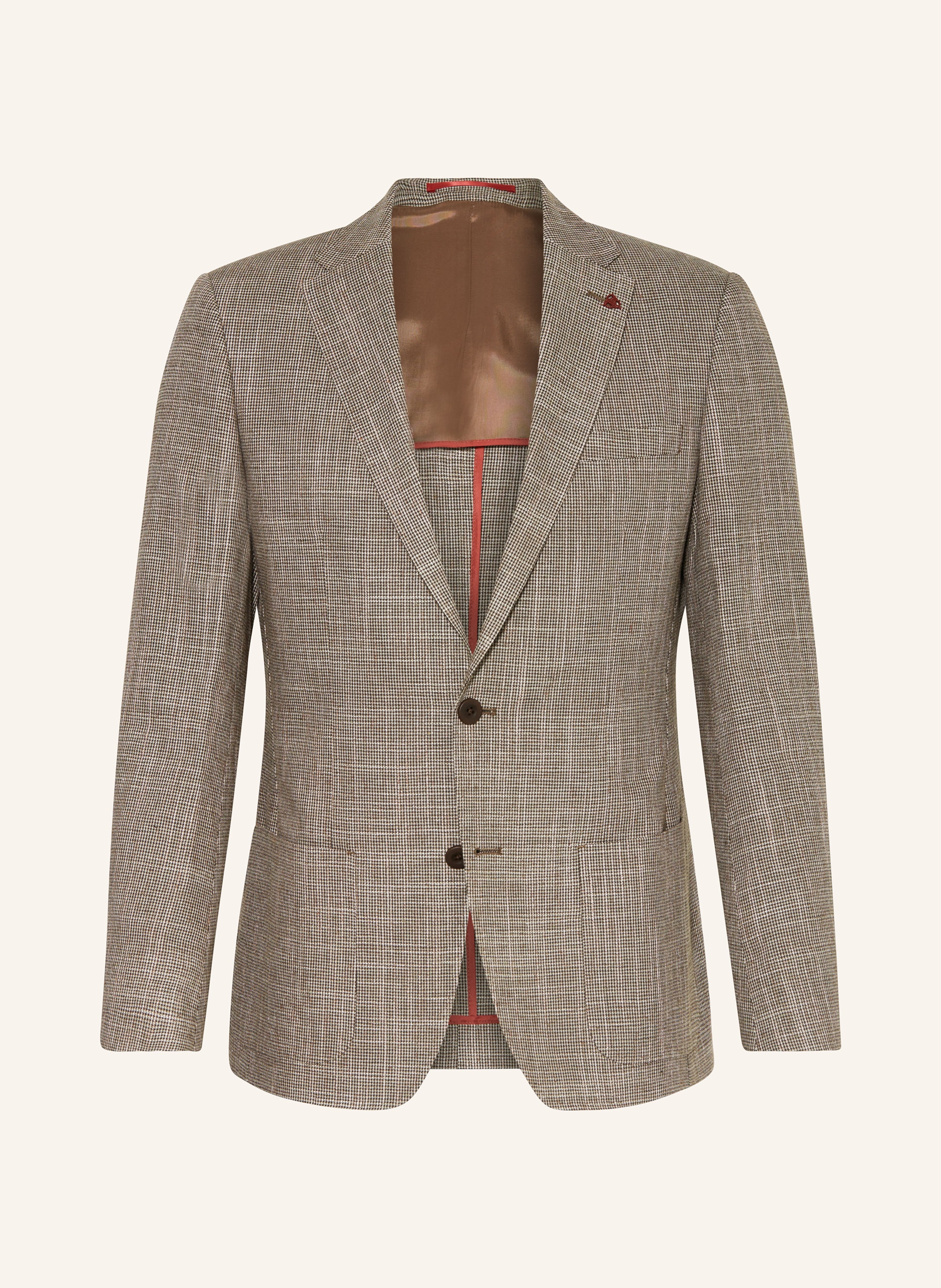 ROY ROBSON Sakko Extra Slim Fit mit Leinen in braun