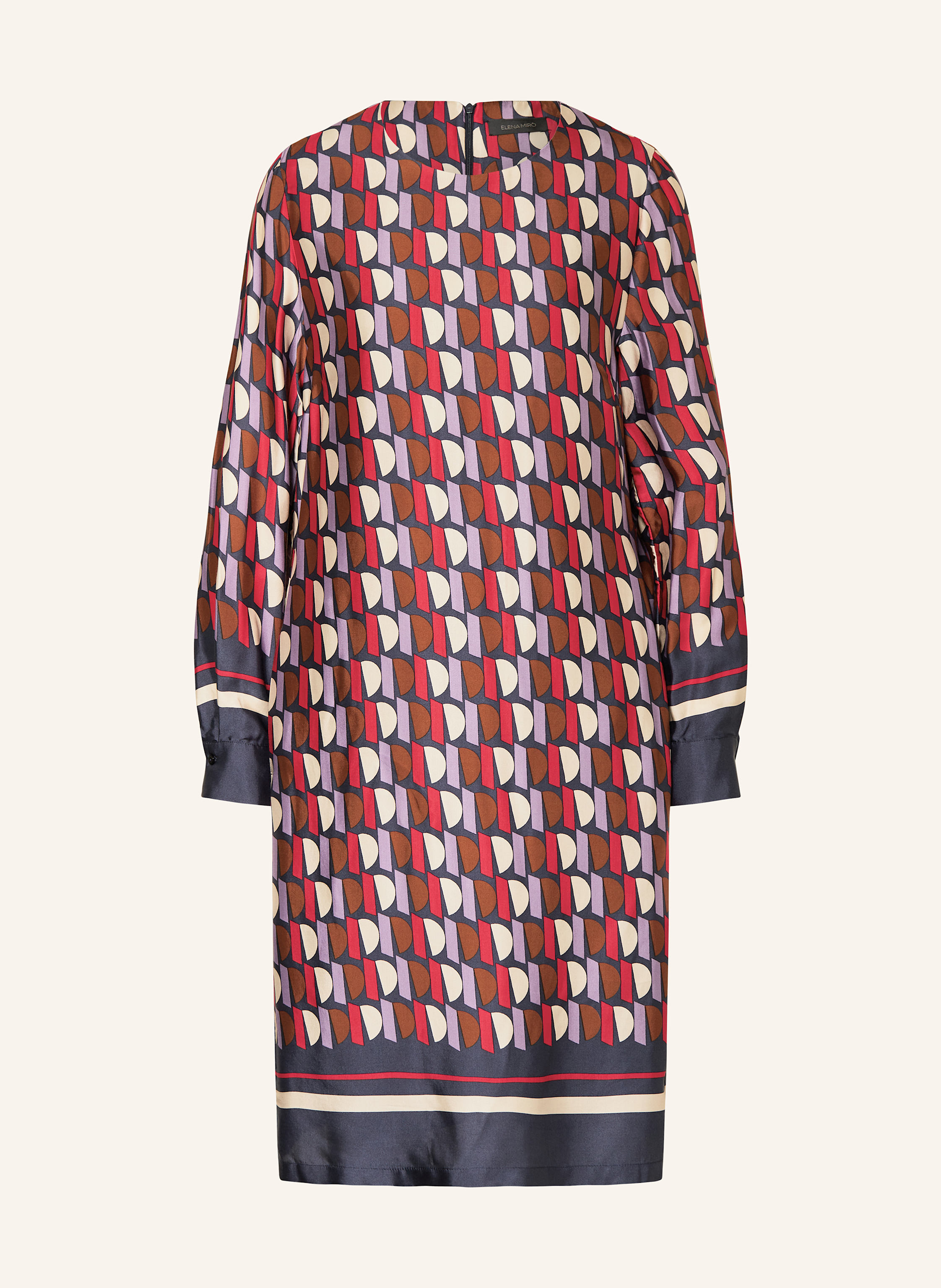 ELENA MIRO Satinkleid in pink/ helllila/ blau