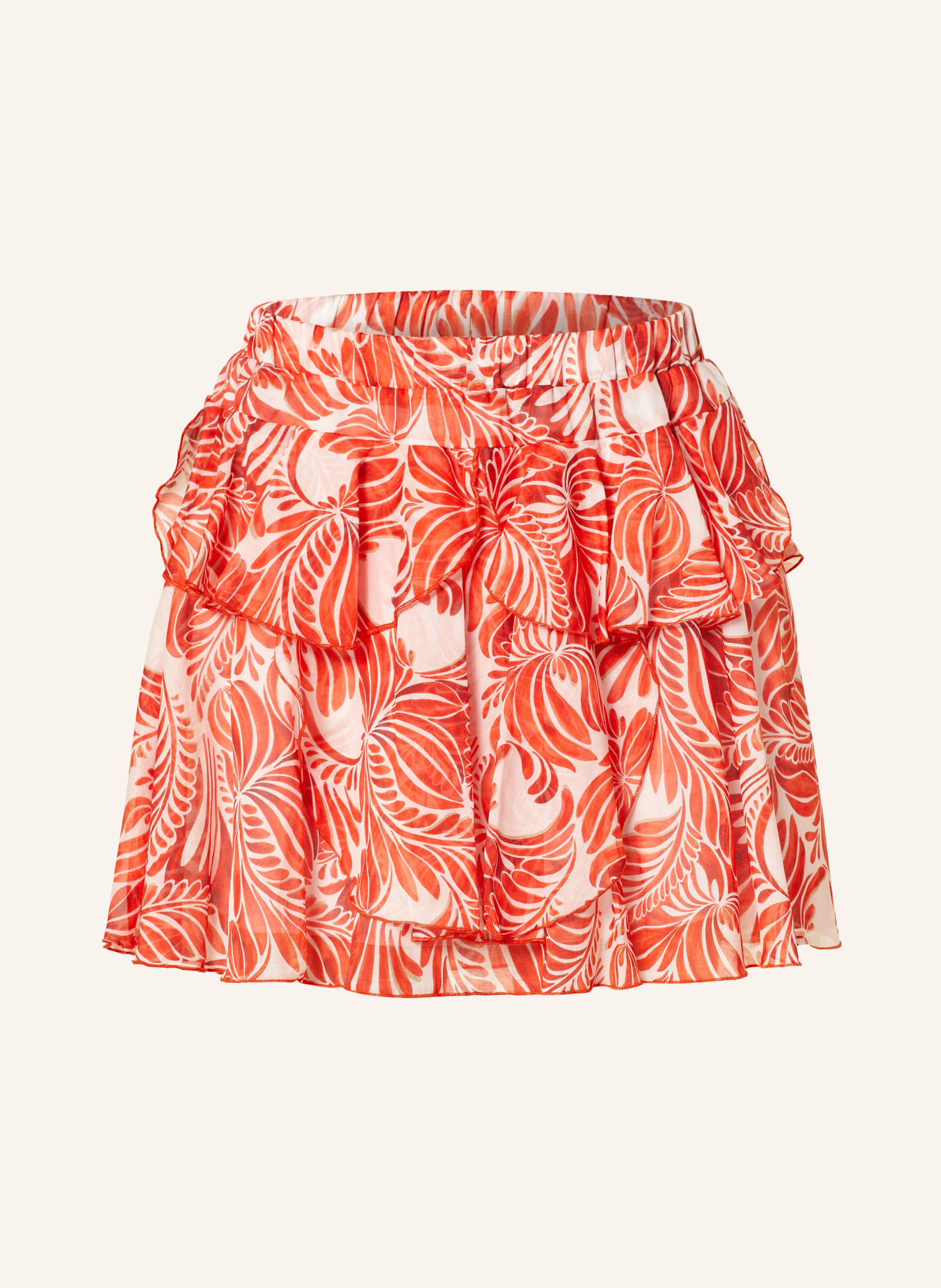 ANNA's Rock mit Volants in rot / weiss