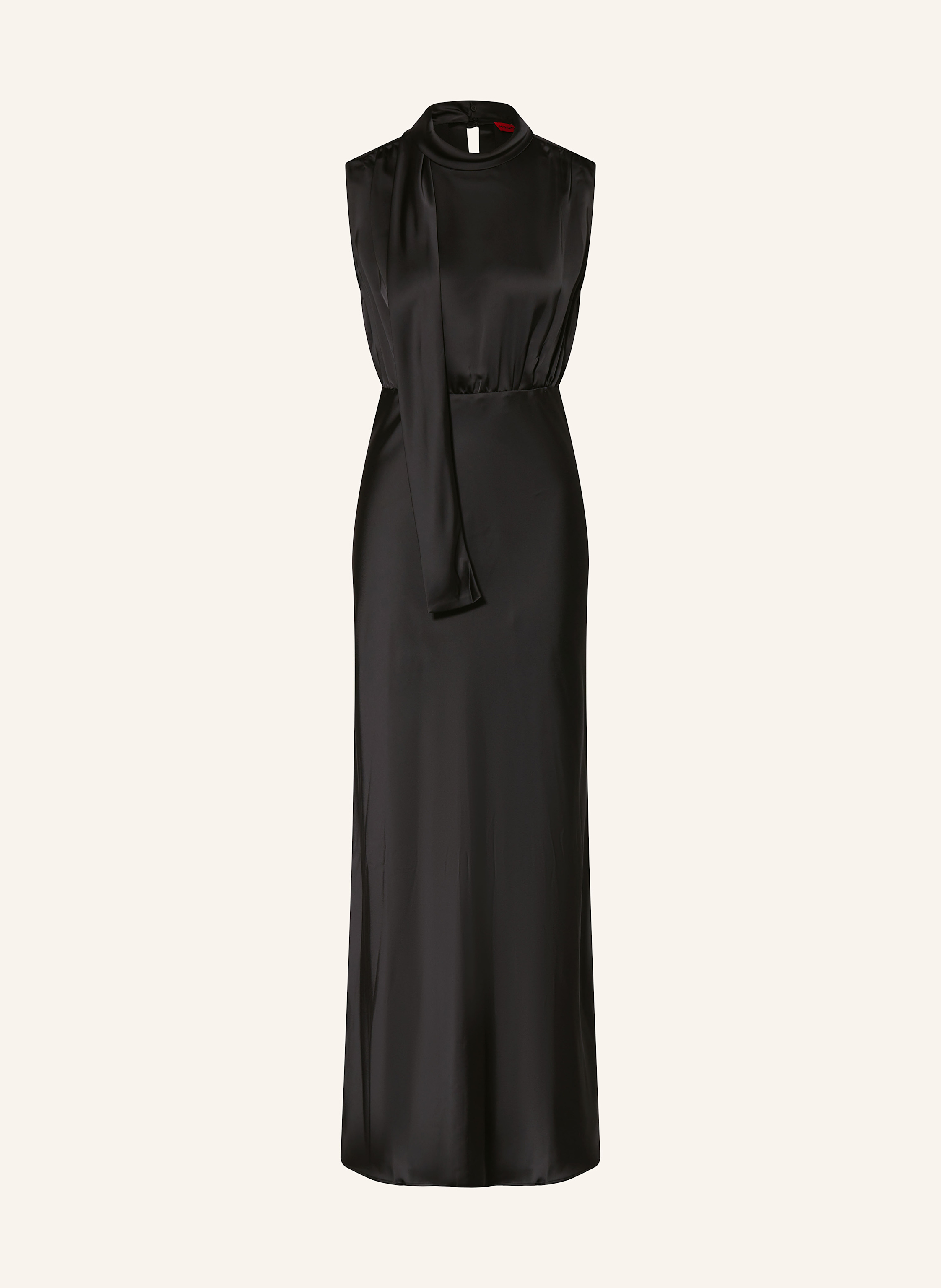 HUGO Satinkleid KARILE in schwarz