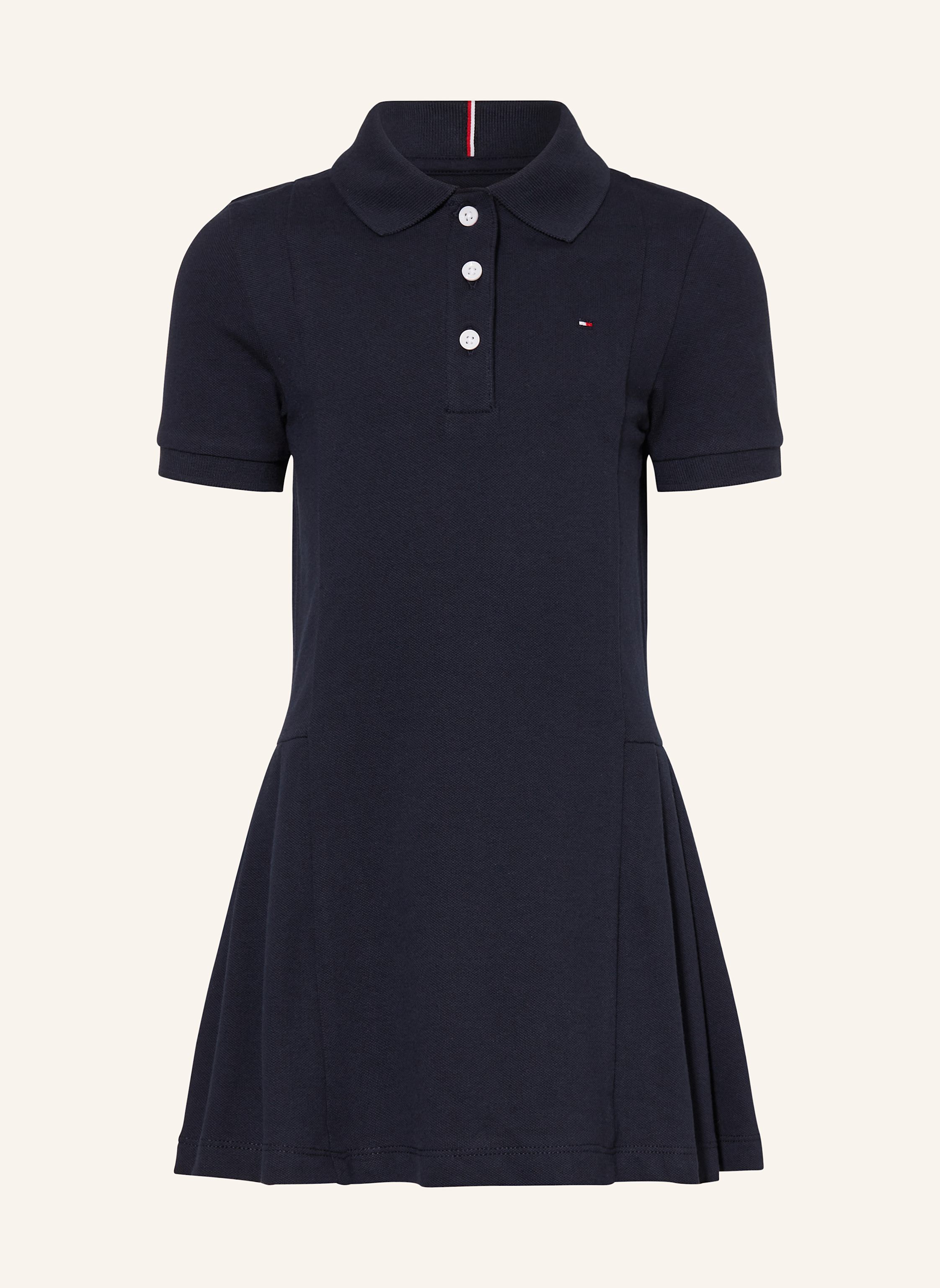 TOMMY HILFIGER Pique Polokleid in dunkelblau