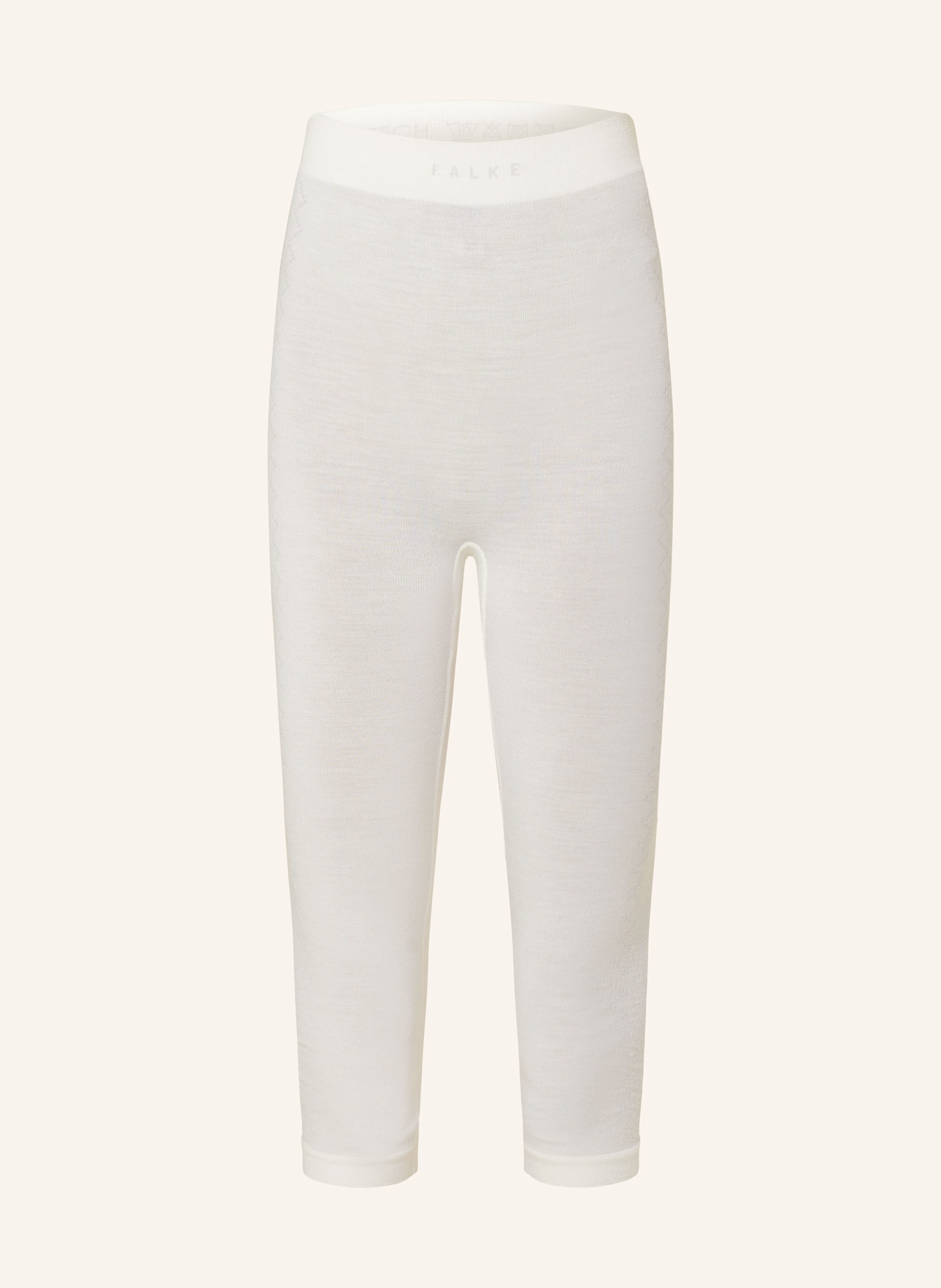 FALKE Funktionswäsche-Hose WOOL-TECH mit verkürzter Beinlänge in creme