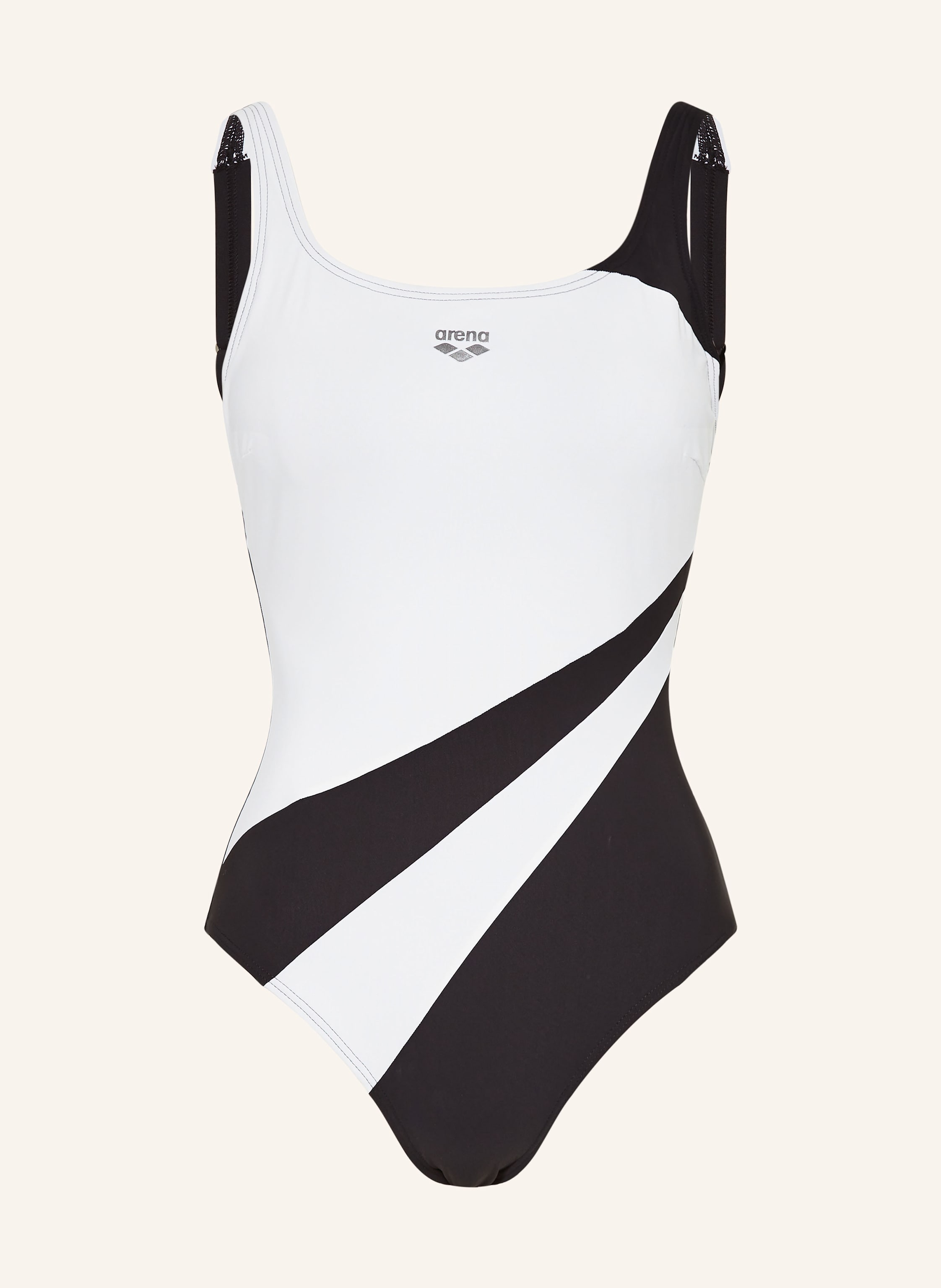 arena Shape-Badeanzug LILIANA mit UV-Schutz in schwarz/ weiss