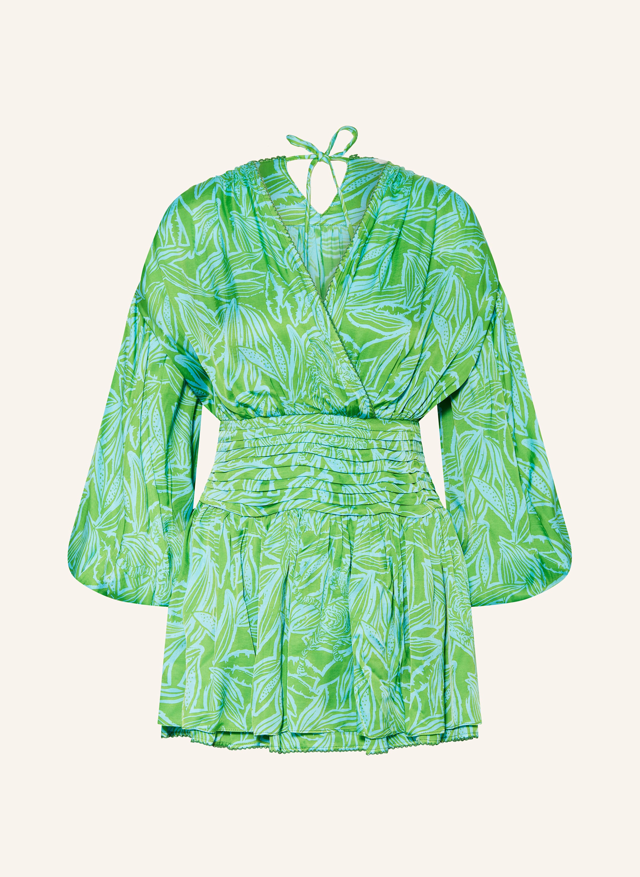 Poupette St Barth Strandkleid COLLEEN in grün/ türkis