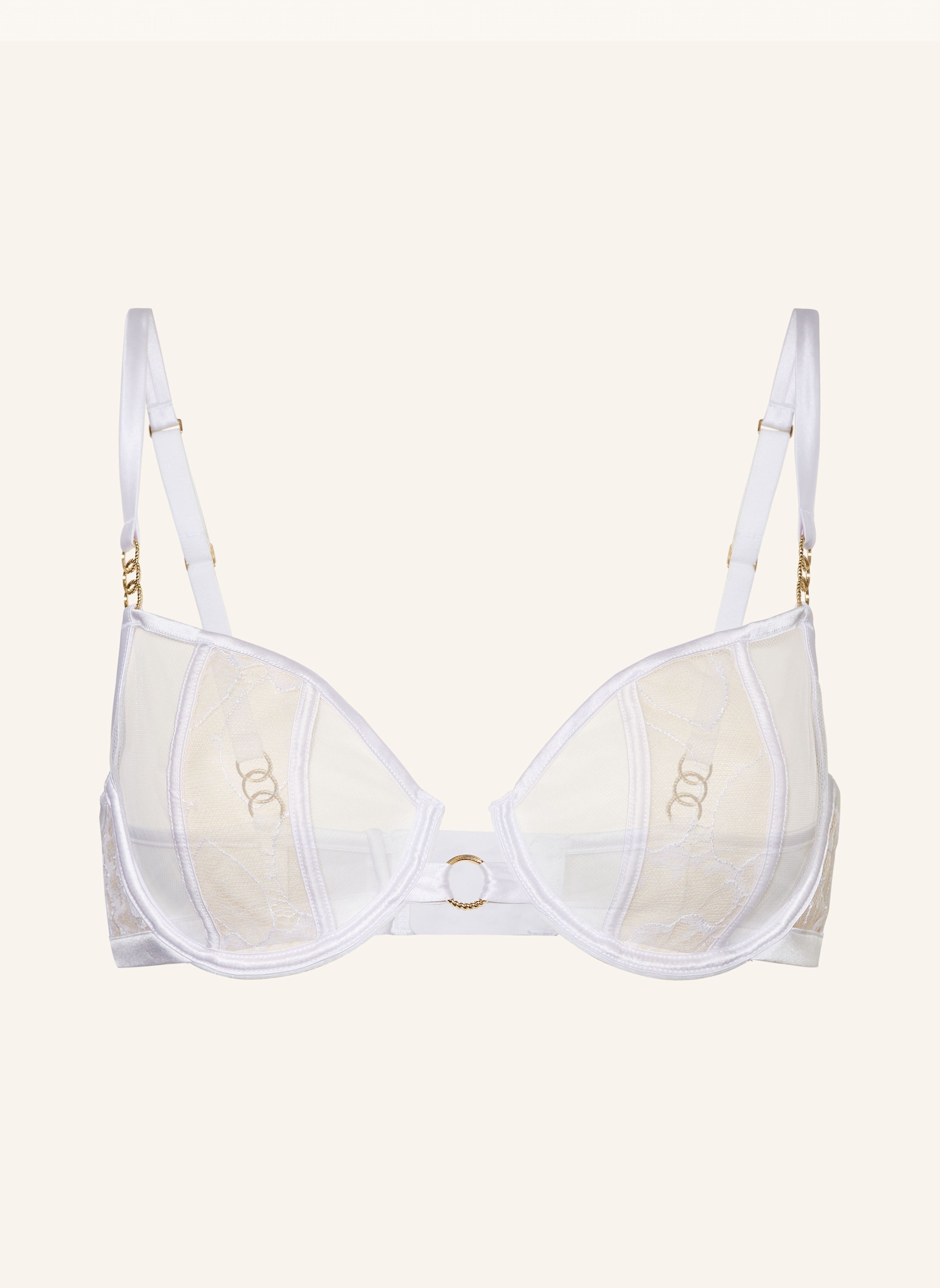 LIVY Bügel-BH ADORN mit Seide in weiss