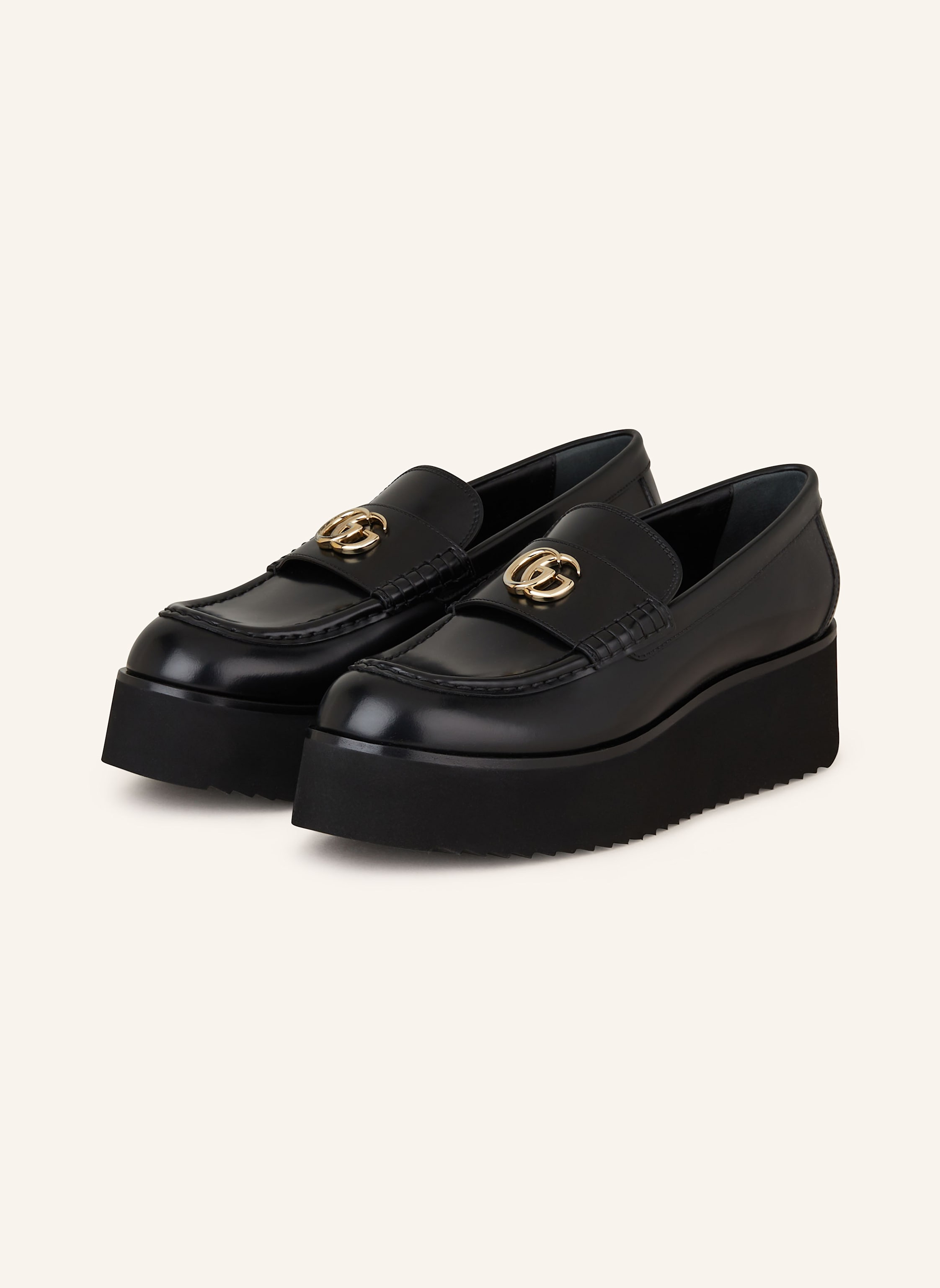 GUCCI Plateau-Loafer in schwarz
