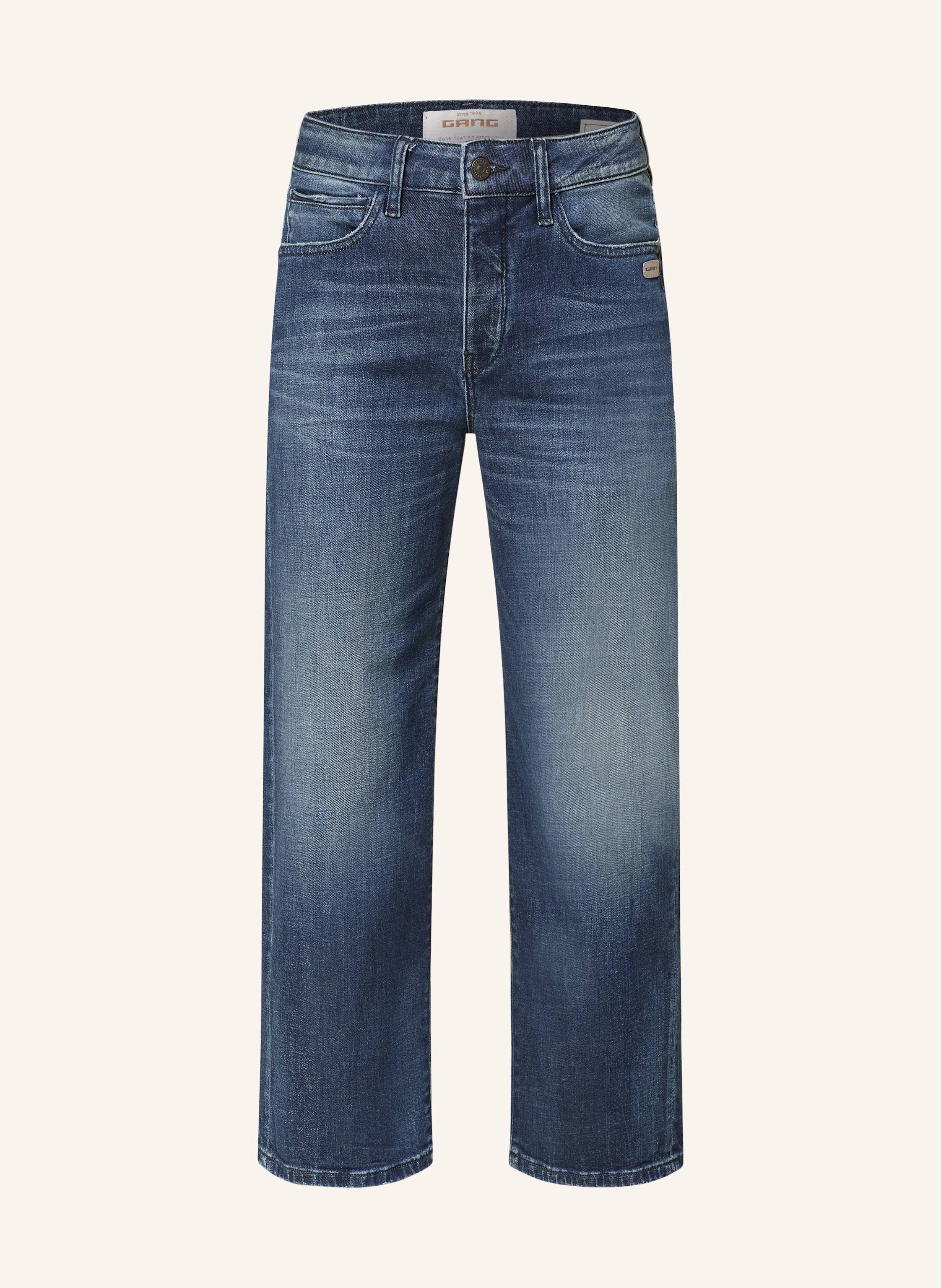 GANG Straight Jeans 94JUL CROPPED in 7858 worn rough denim