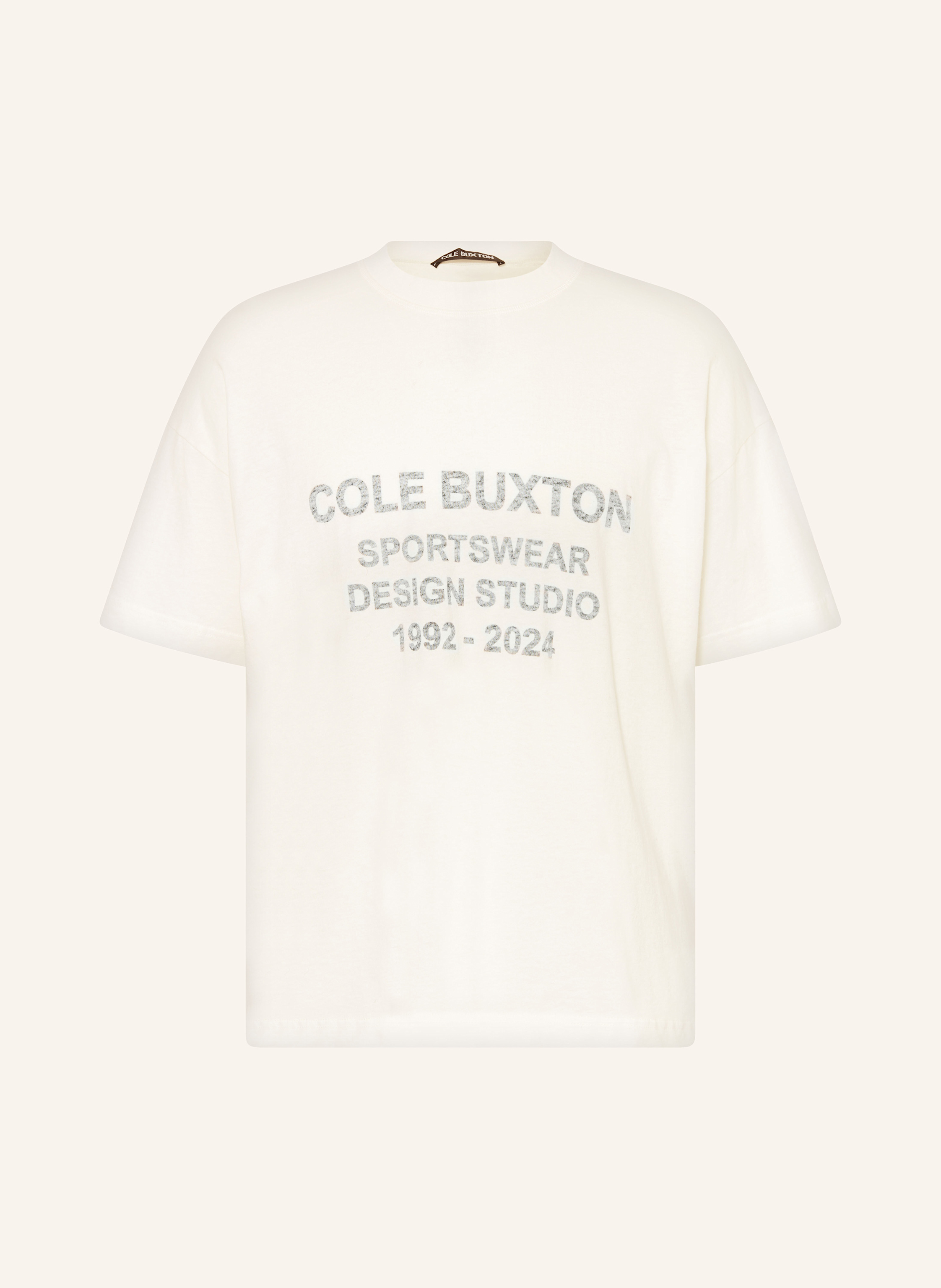 COLE BUXTON T-Shirt INSIDE OUT in weiss/ grau