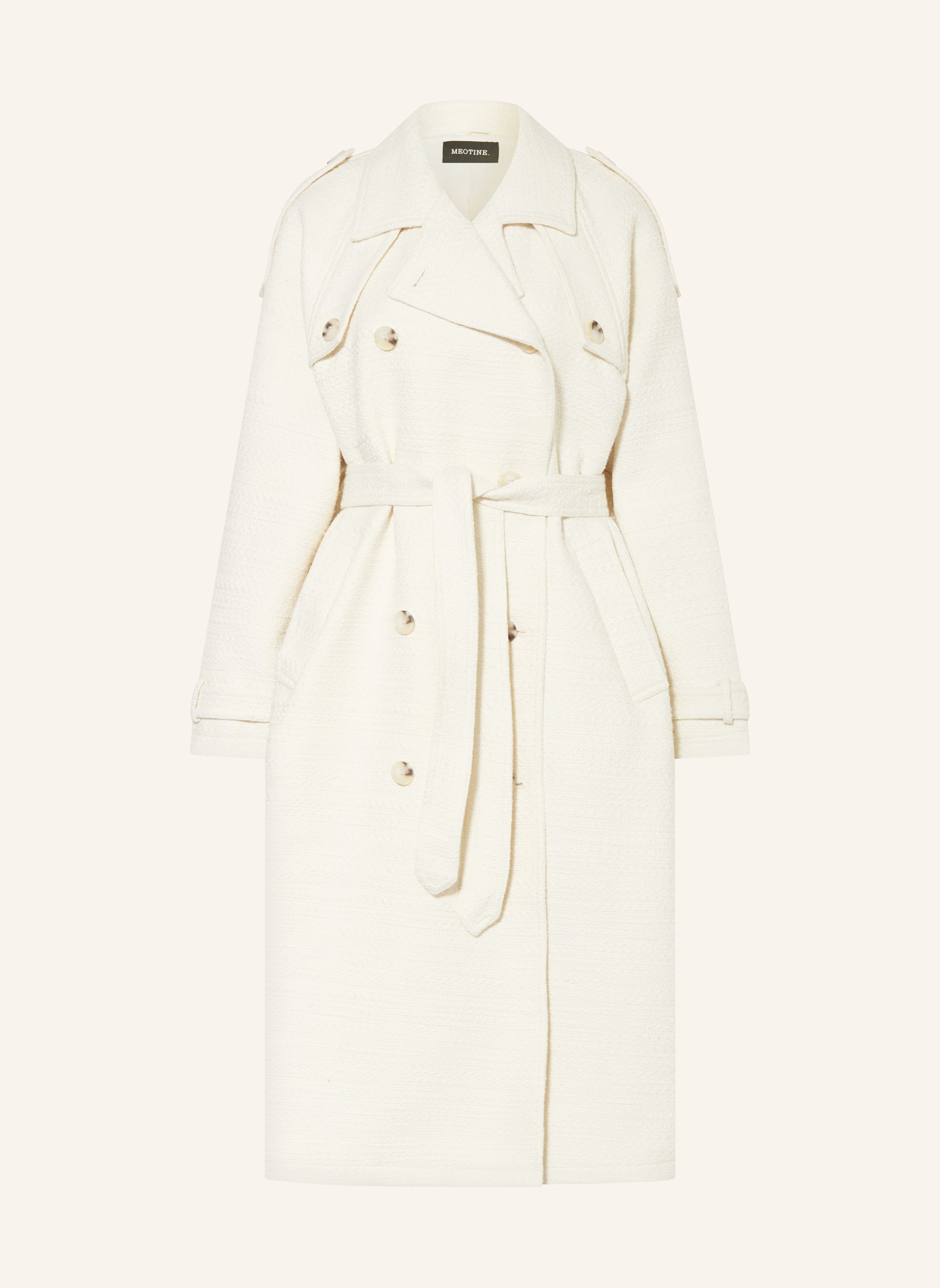 MEOTINE Trenchcoat BOBBY aus Tweed in creme