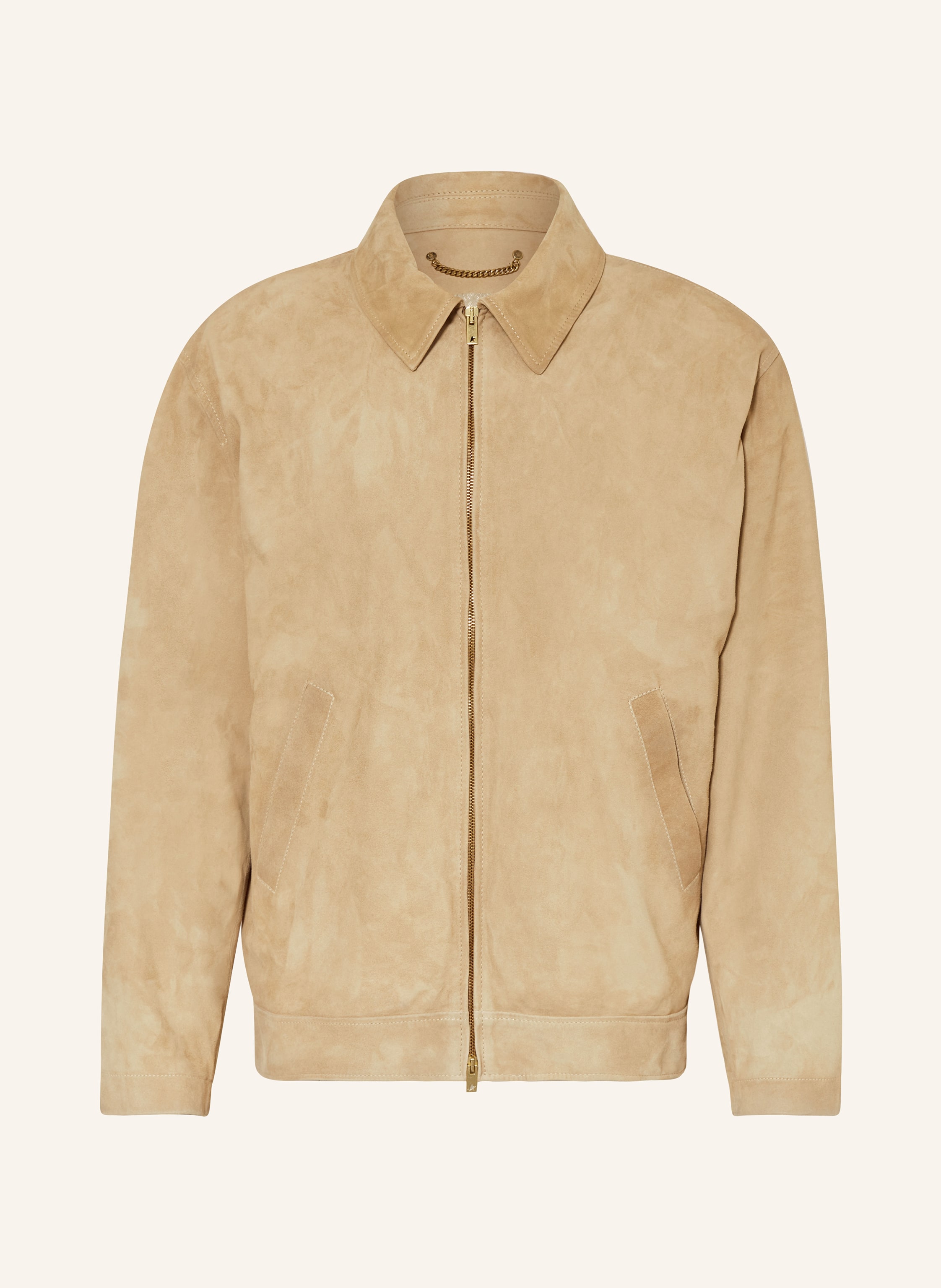 GOLDEN GOOSE Leather jacket JOURNEY in taupe