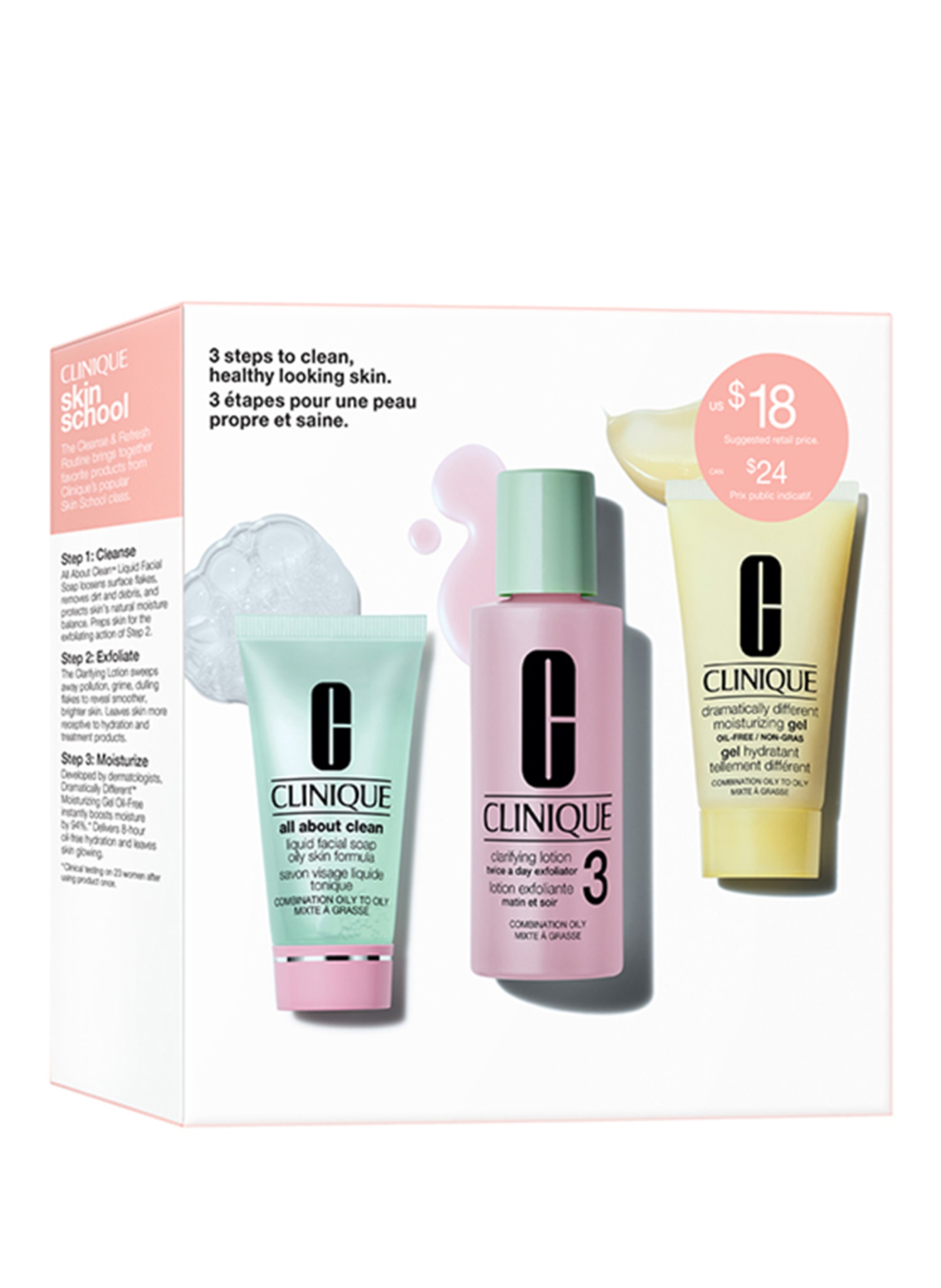 CLINIQUE MINI KITS 3 STEP SKIN 3 Pflege-Set