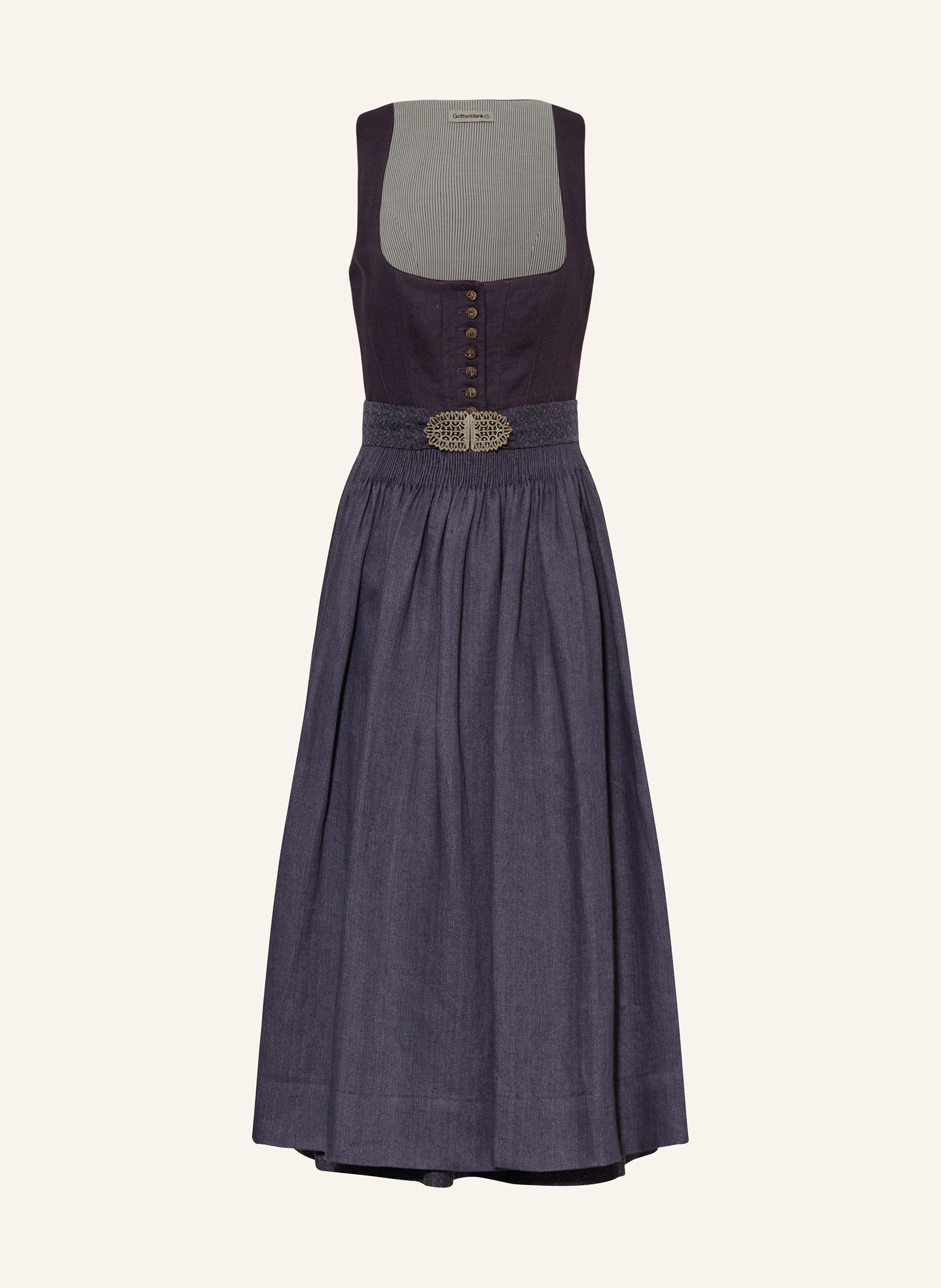 Gottseidank Dirndl ANNABELLE in dunkellila/ dunkelblau