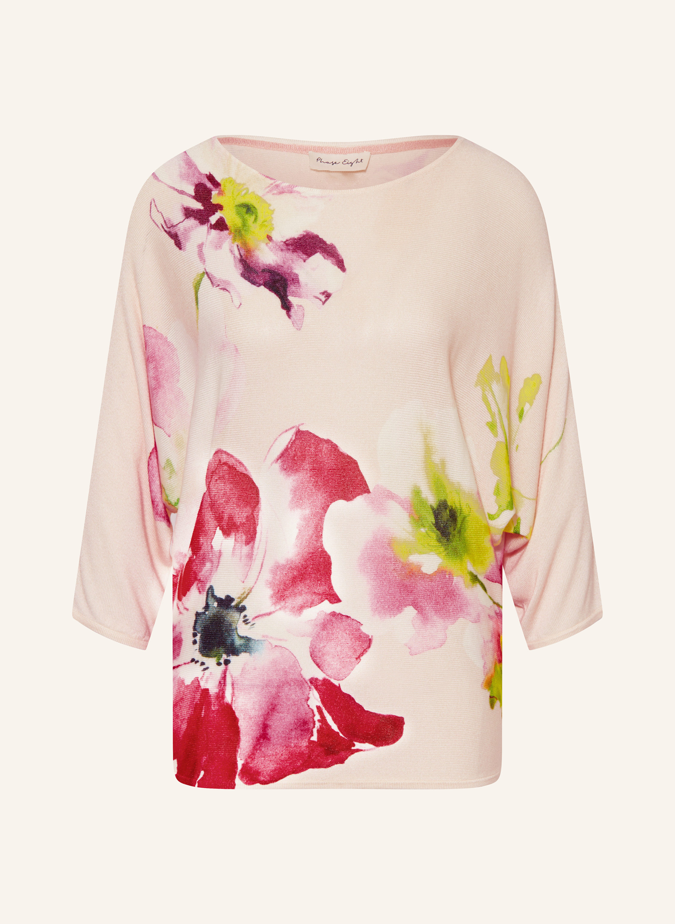Phase Eight Sweater ERIKA with 3/4 sleeves in light pink/ pink/ yellow