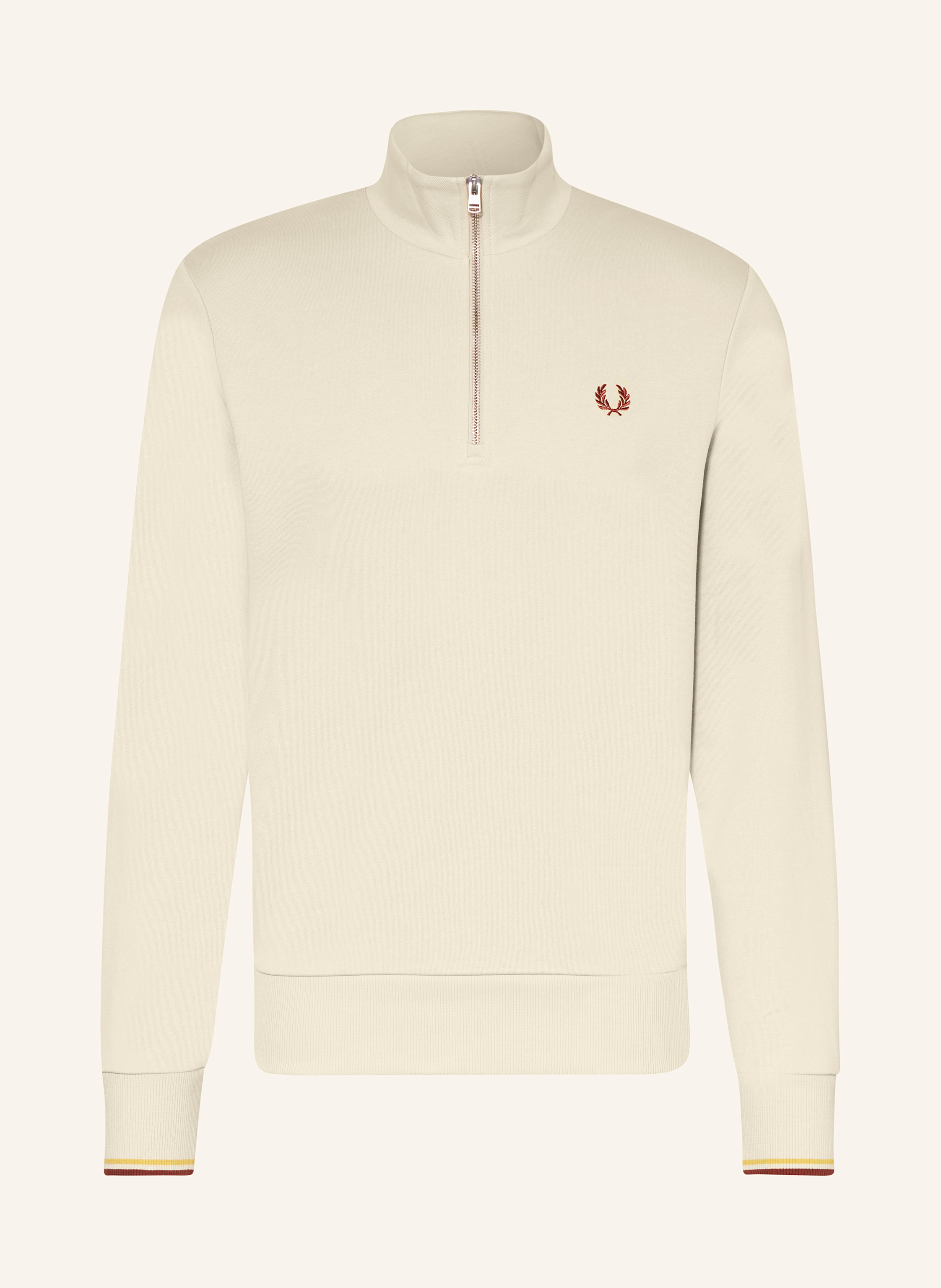 FRED PERRY Sweat-Troyer in hellbraun