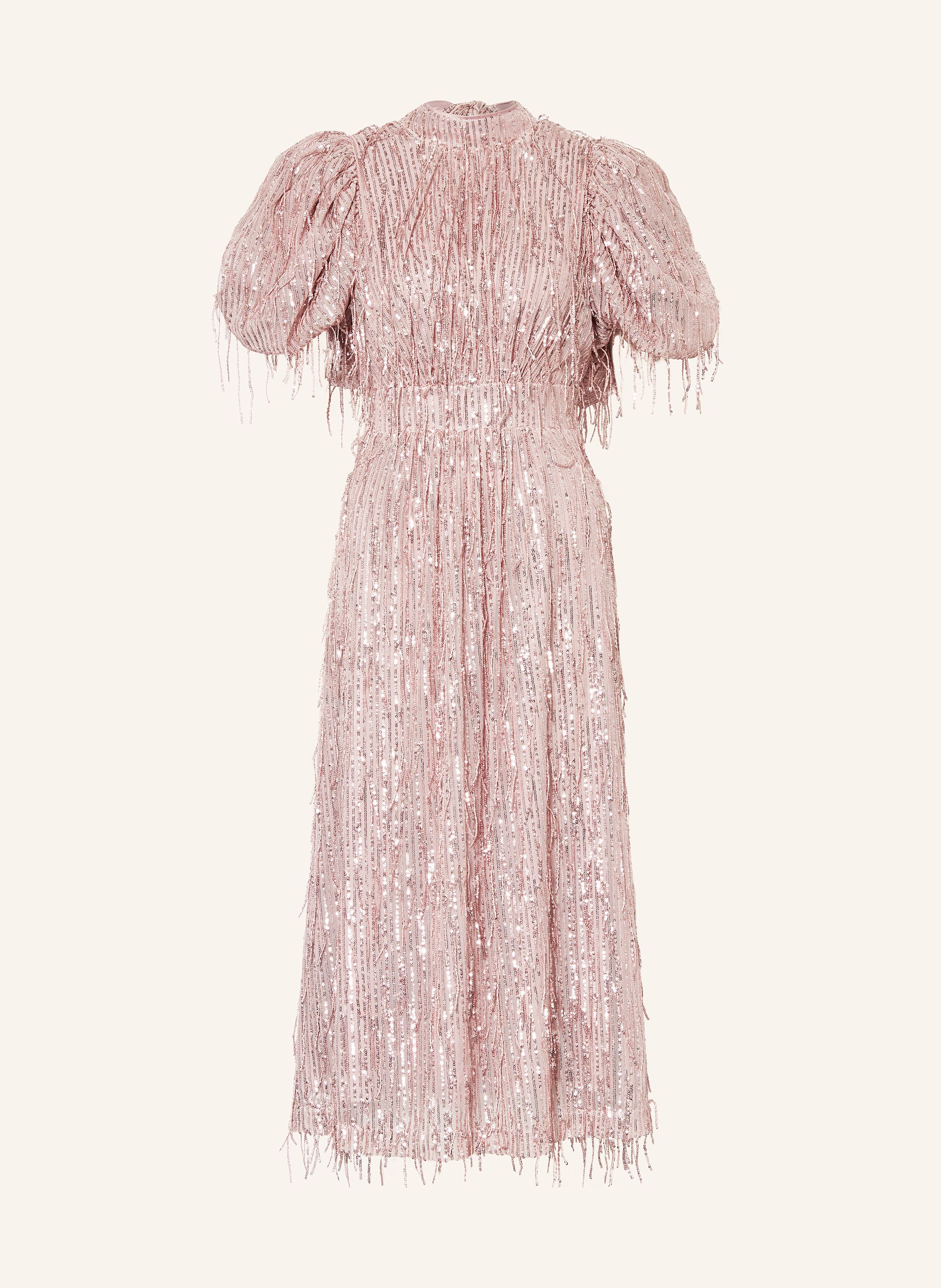 ROTATE Dress with sequins in rose/ rose gold