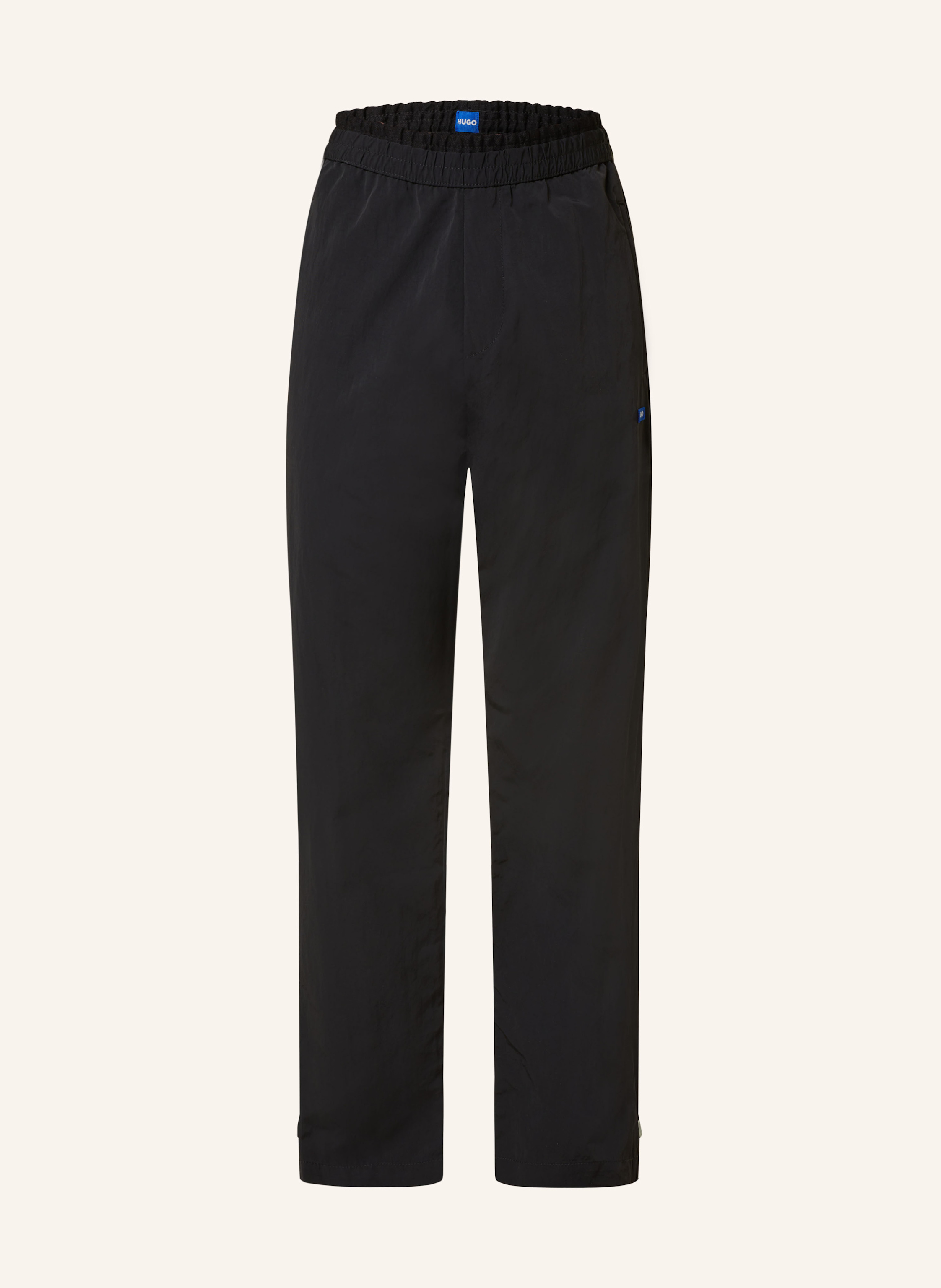 HUGO Hose GABLO Regular Fit im Materialmix in schwarz