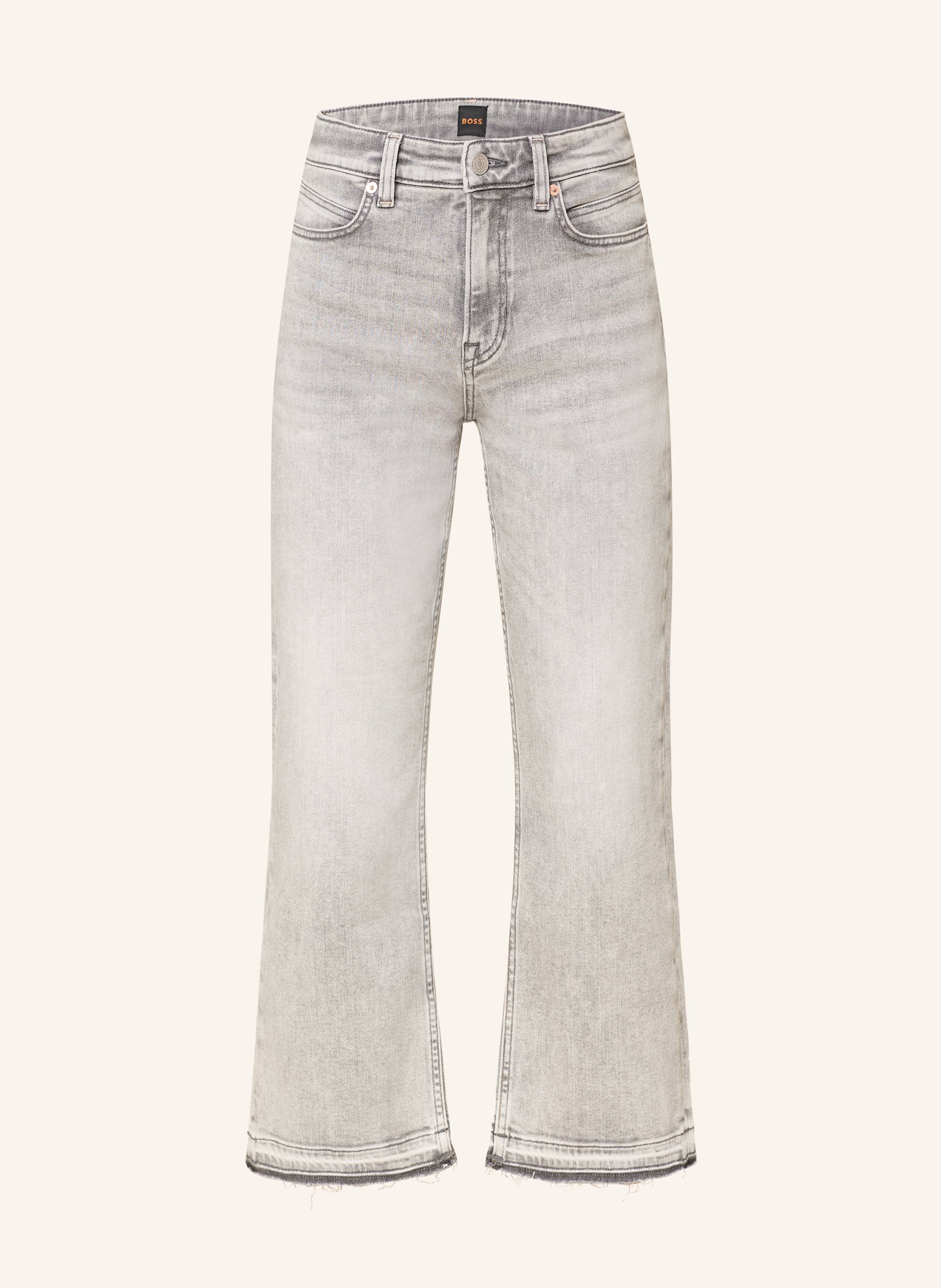 BOSS Cropped Jeans SOFT KICK FLARE in 021 dark grey