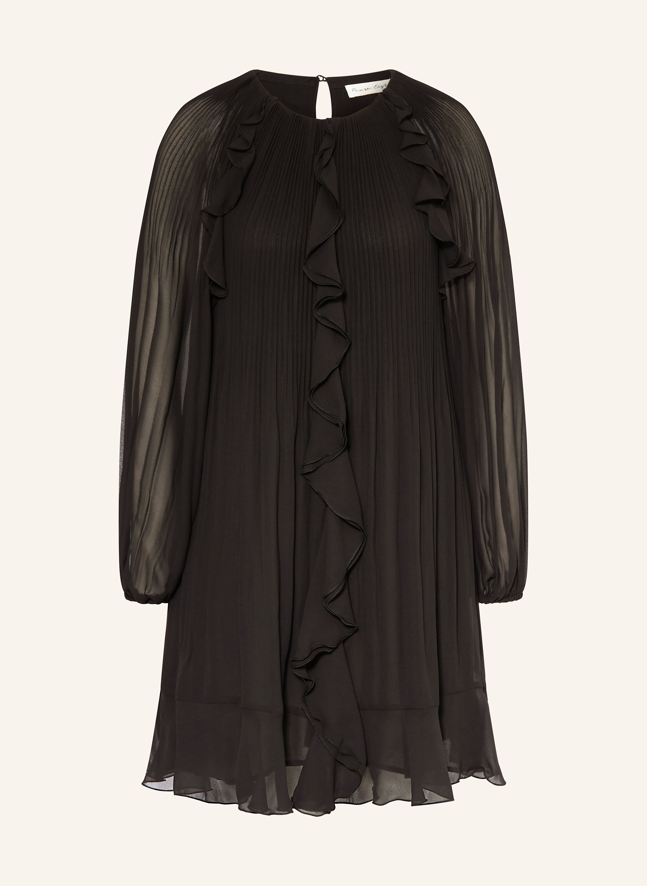 Phase Eight Kleid LAYLA mit Volants und Plissees in schwarz