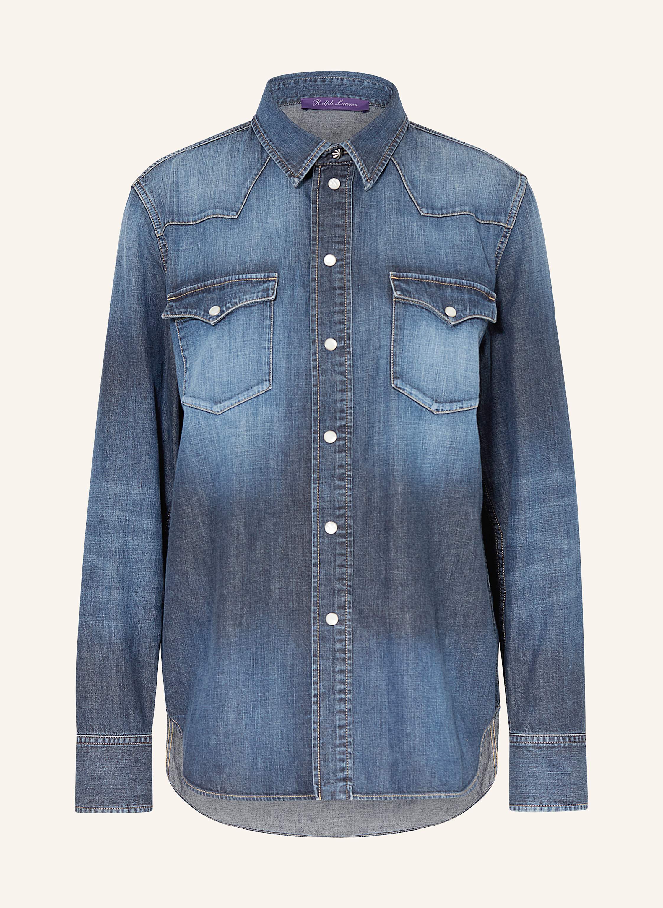 RALPH LAUREN Collection Jeansbluse PAYSON in blue ridge breeze wash