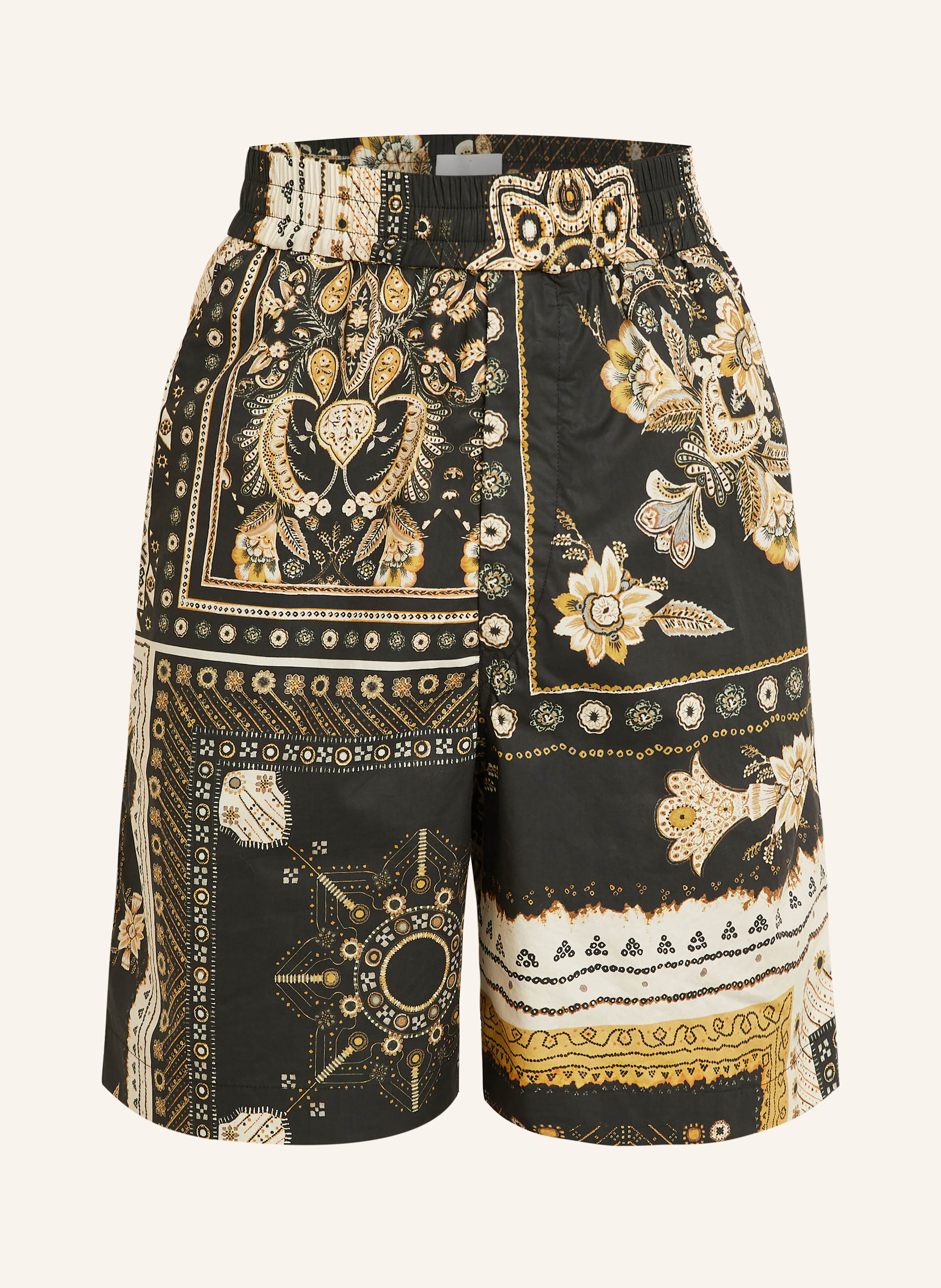 ISABEL MARANT Shorts GREGORIAN in schwarz/ dunkelgelb/ creme