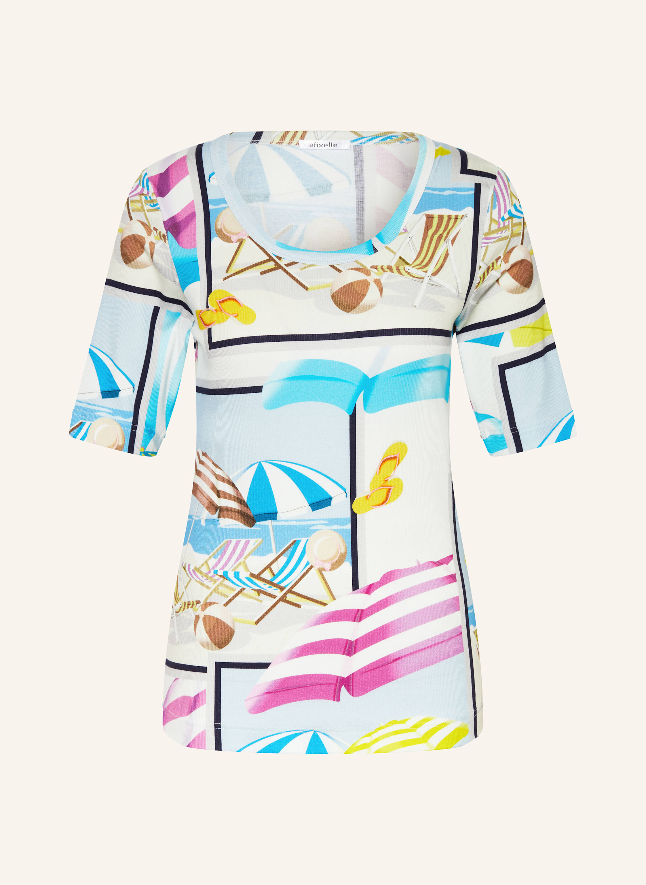 efixelle T-Shirt in türkis/ gelb/ lila