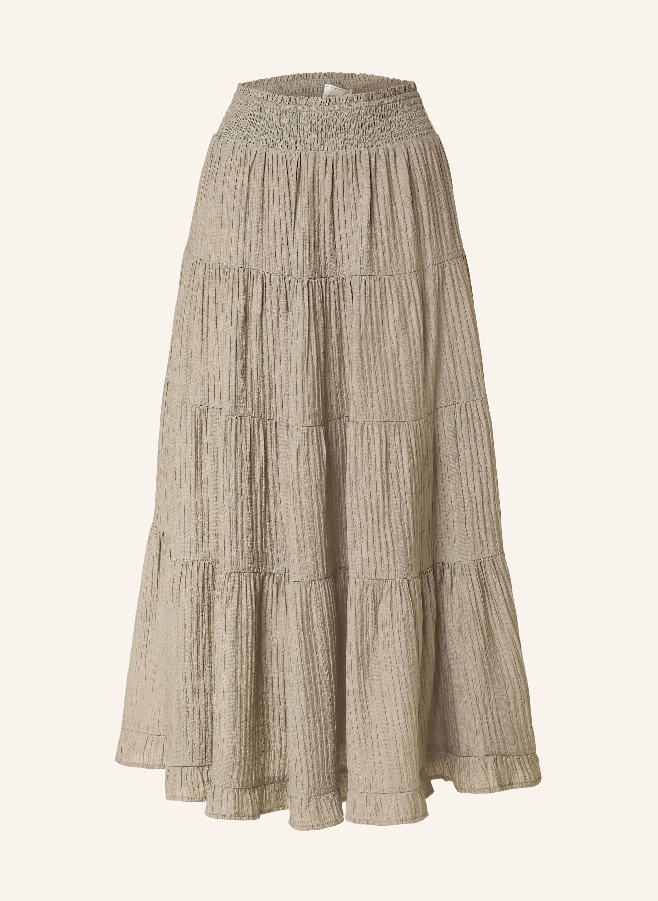 NEO NOIR Rock ASTA mit Rüschen in oliv