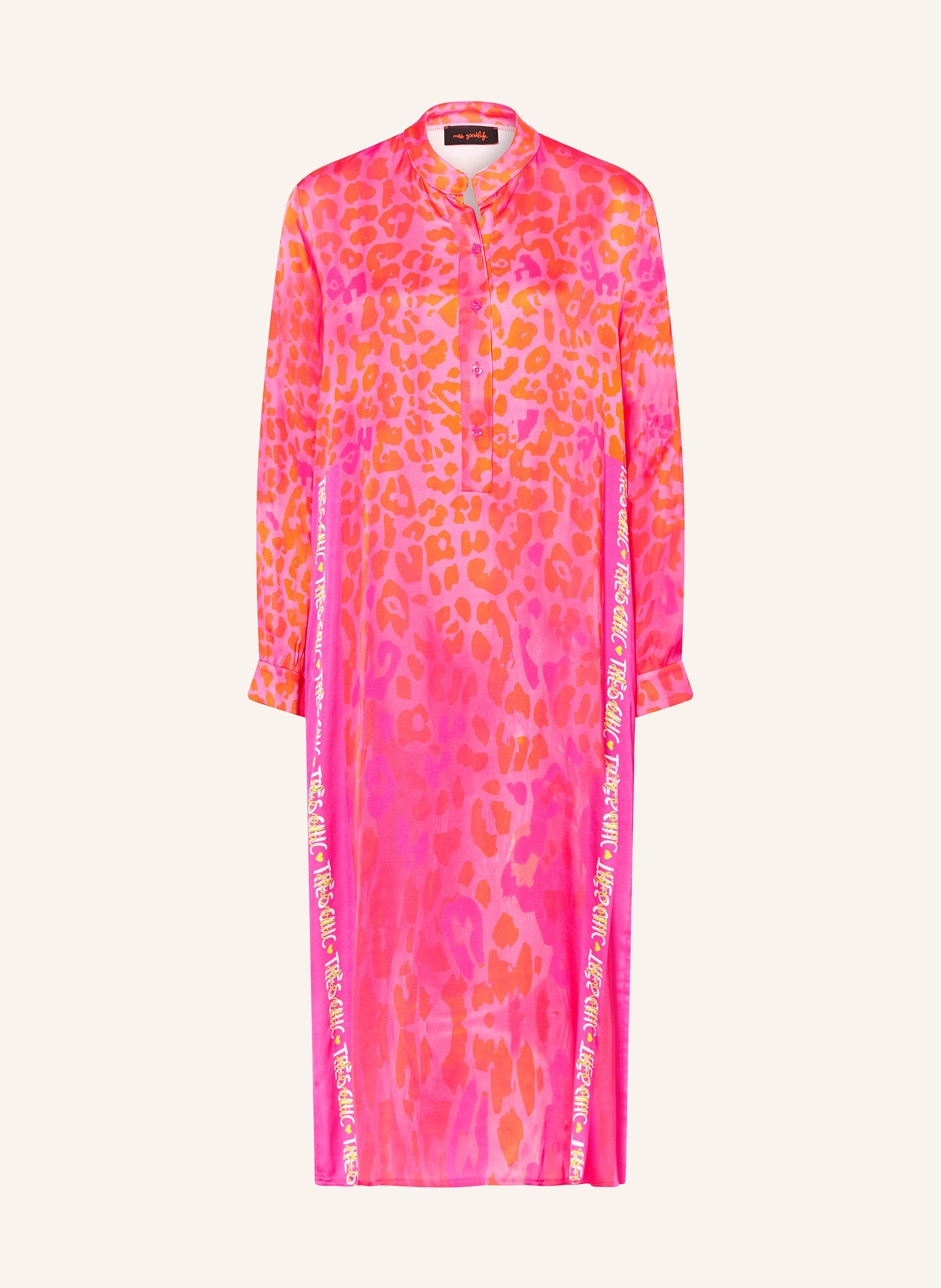 miss goodlife Satinkleid in pink/ orange